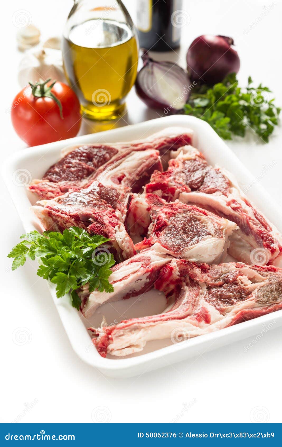 Fresh lamb meat stock photo. Image of isolated, white - 50062376