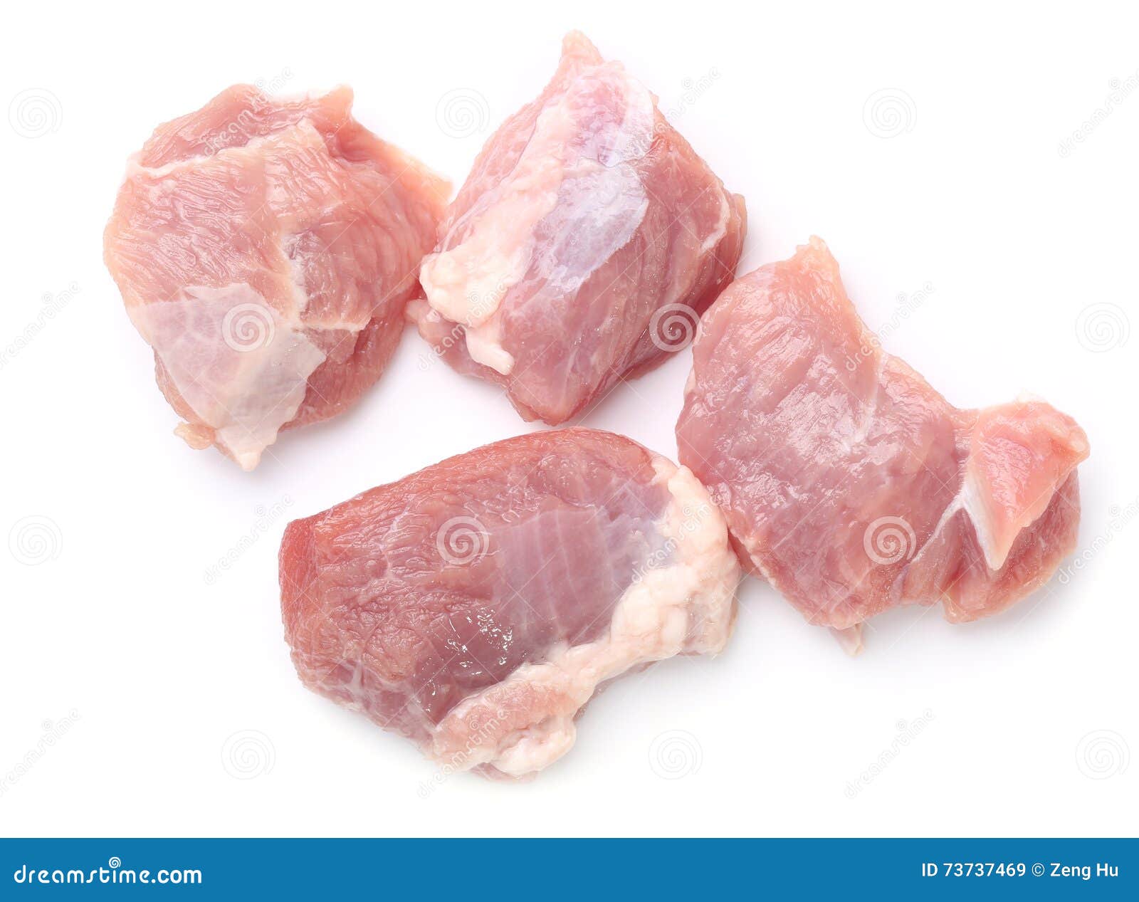 Fresh Lamb Meat Isolated on White Stock Image - Image of closeup ...