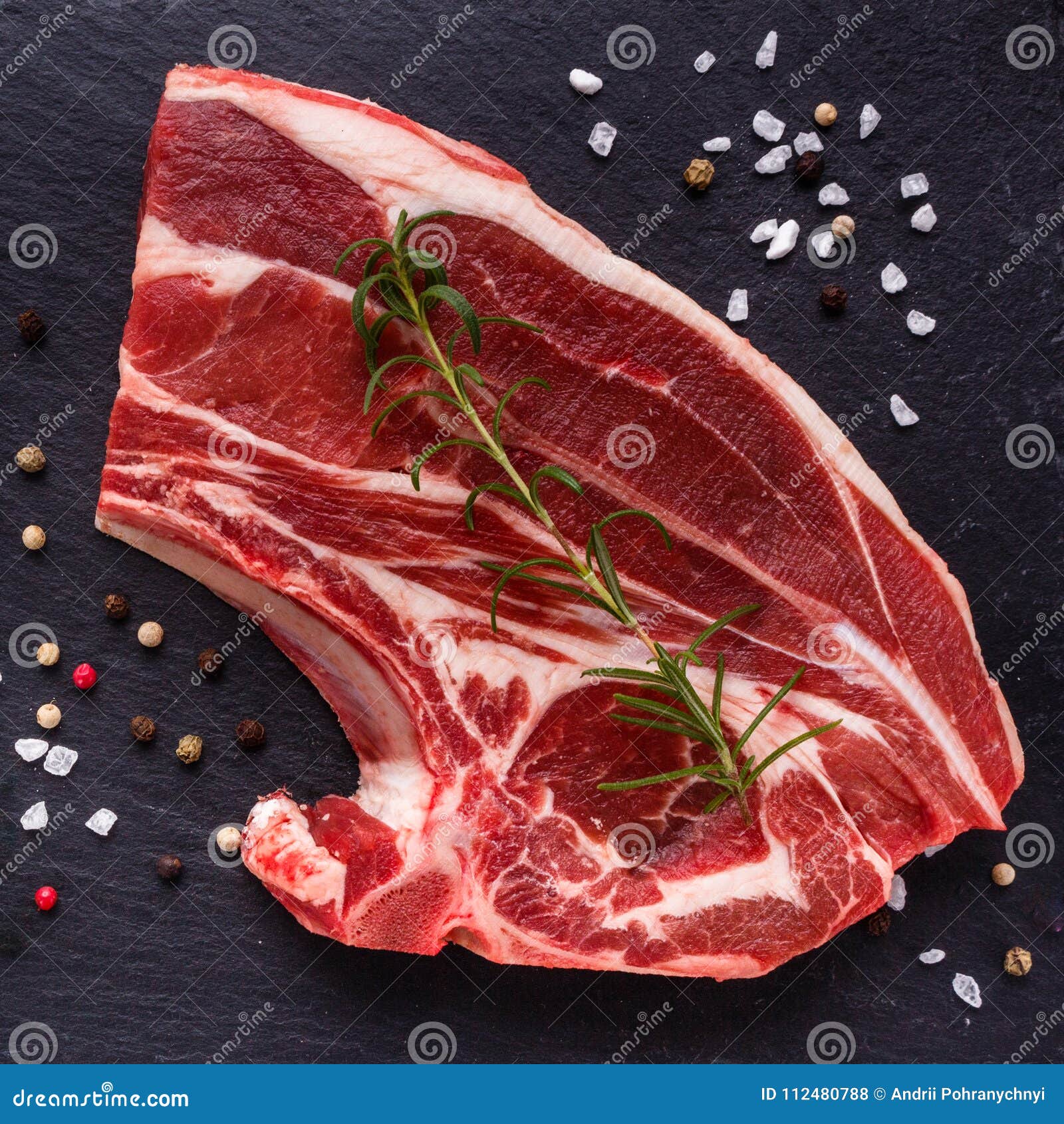 Fresh Lamb Meat on a Textured Stone Plate Stock Photo - Image of lamb ...