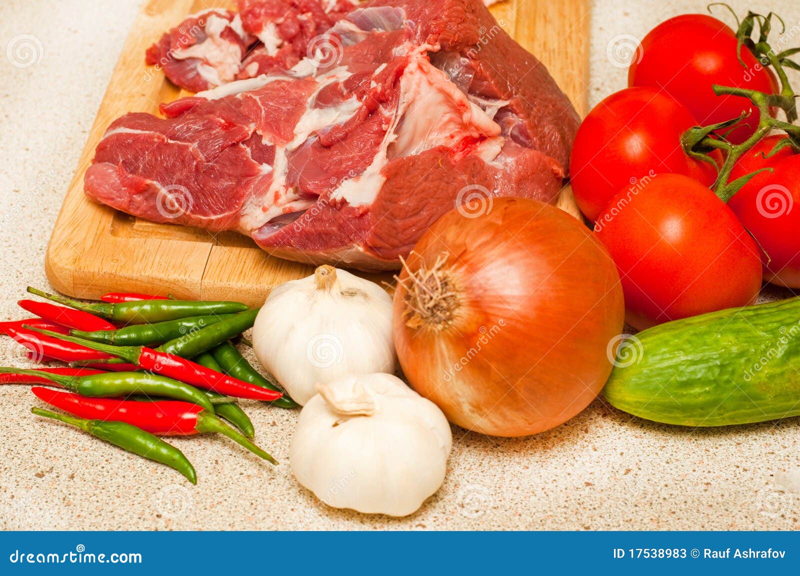 Fresh Lamb Meat and Vegetables. Stock Image - Image of pepper, meat ...