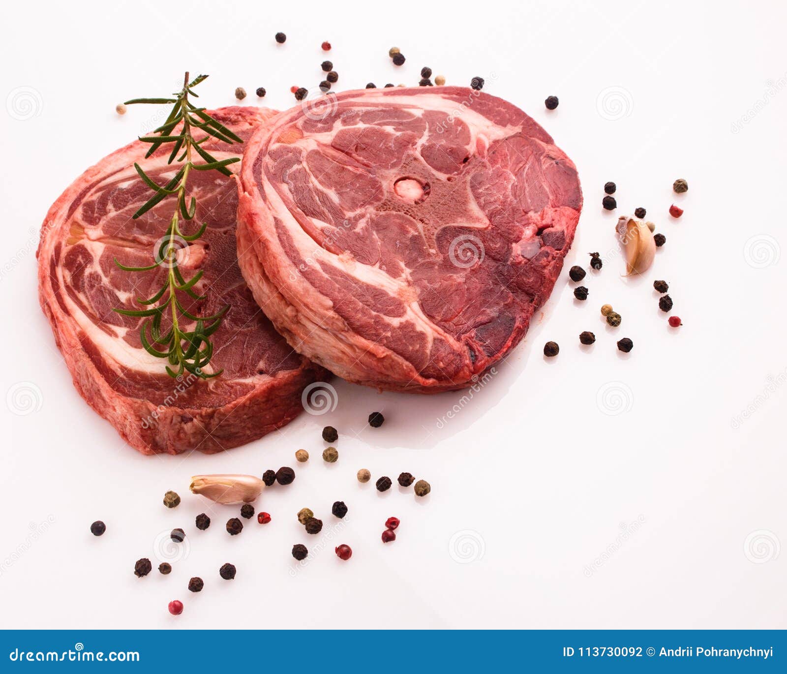 Fresh Lamb Meat on a White Background Stock Photo - Image of meal ...