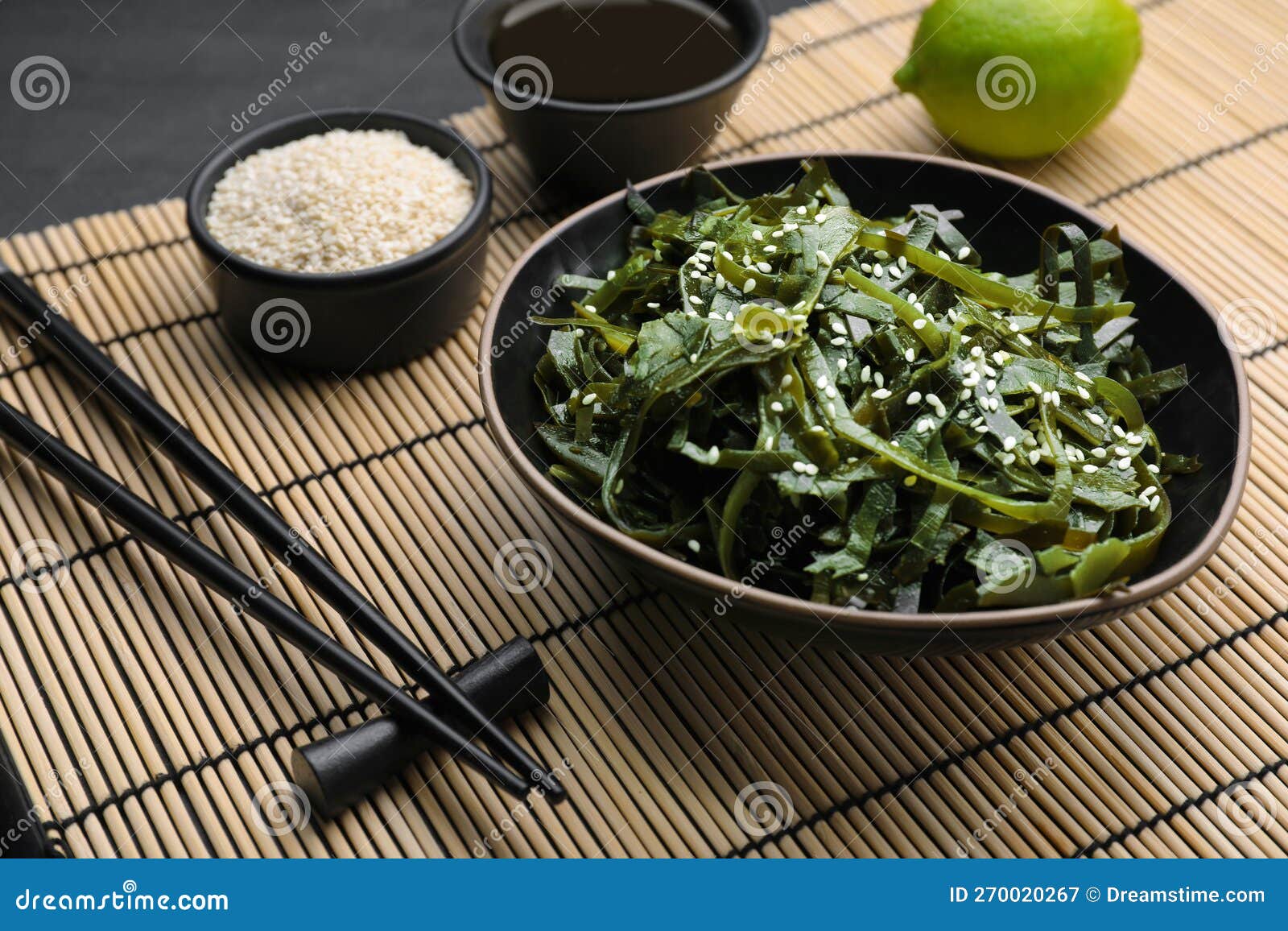 Fresh Laminaria (kelp) Seaweed Served on Table Stock Image - Image of ...