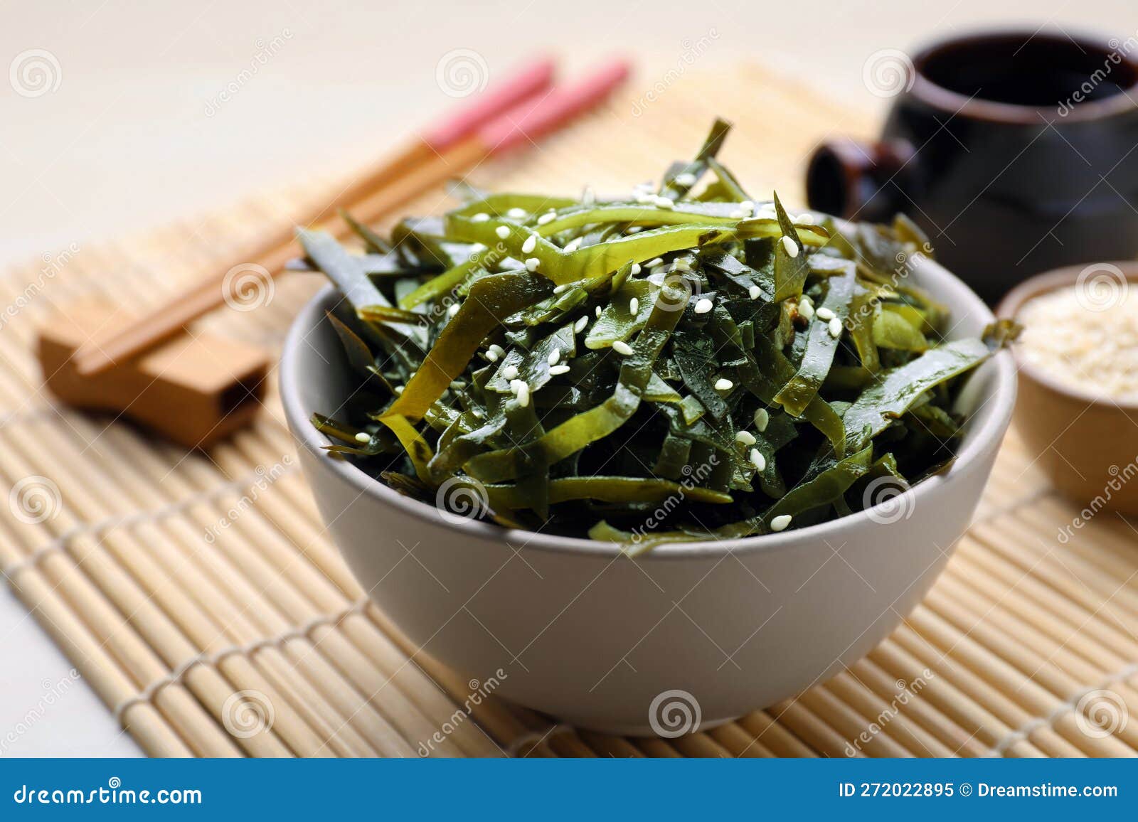 Fresh Laminaria (kelp) Seaweed Served on Table Stock Image - Image of ...