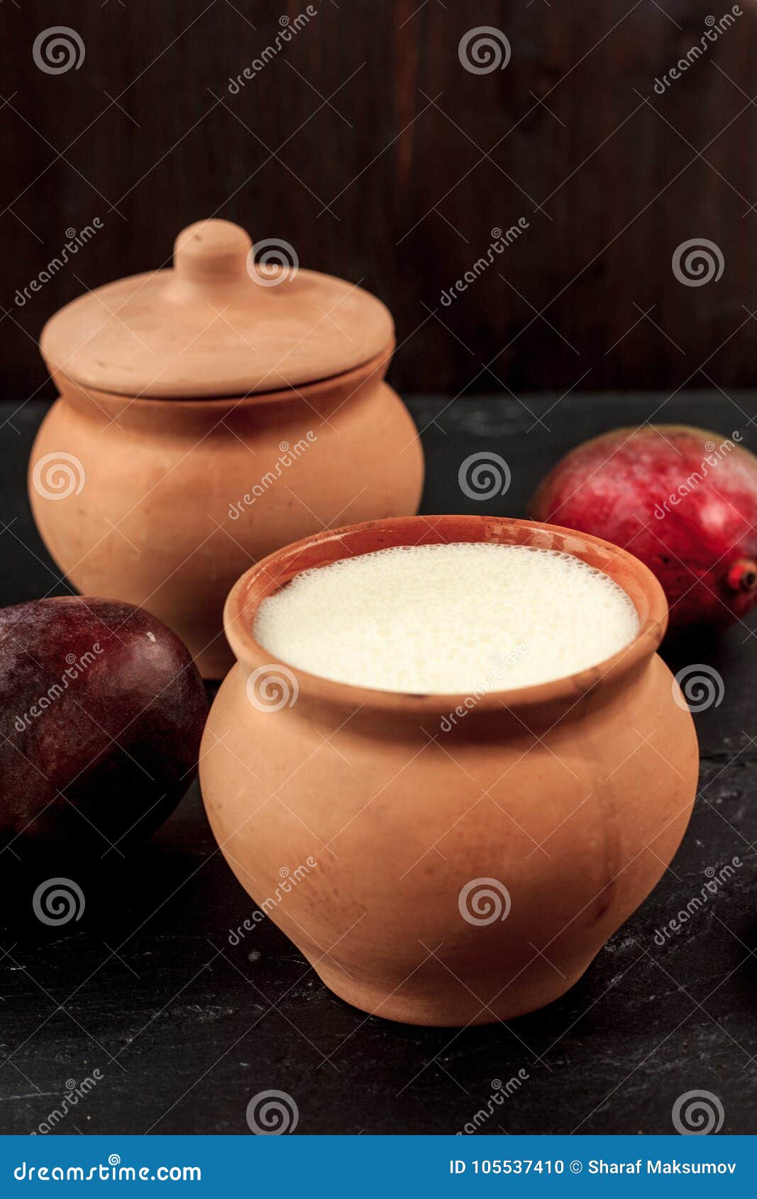 Fresh Lassi In Traditional Indian Clay Pot And Word Love Royalty-Free ...