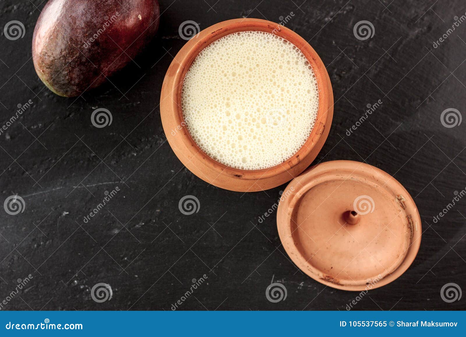 Fresh Lassi in Traditional Indian Clay Pot. Stock Image - Image of ...