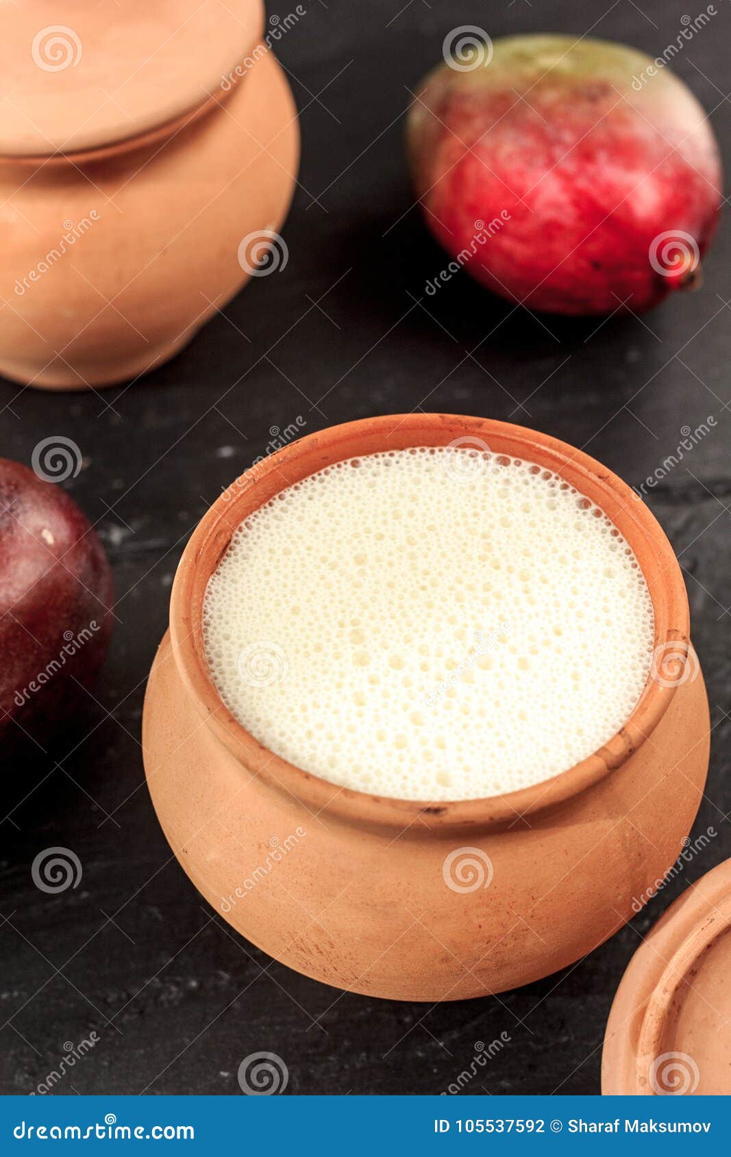 Fresh Lassi in Traditional Indian Clay Pot. Stock Photo - Image of soft ...