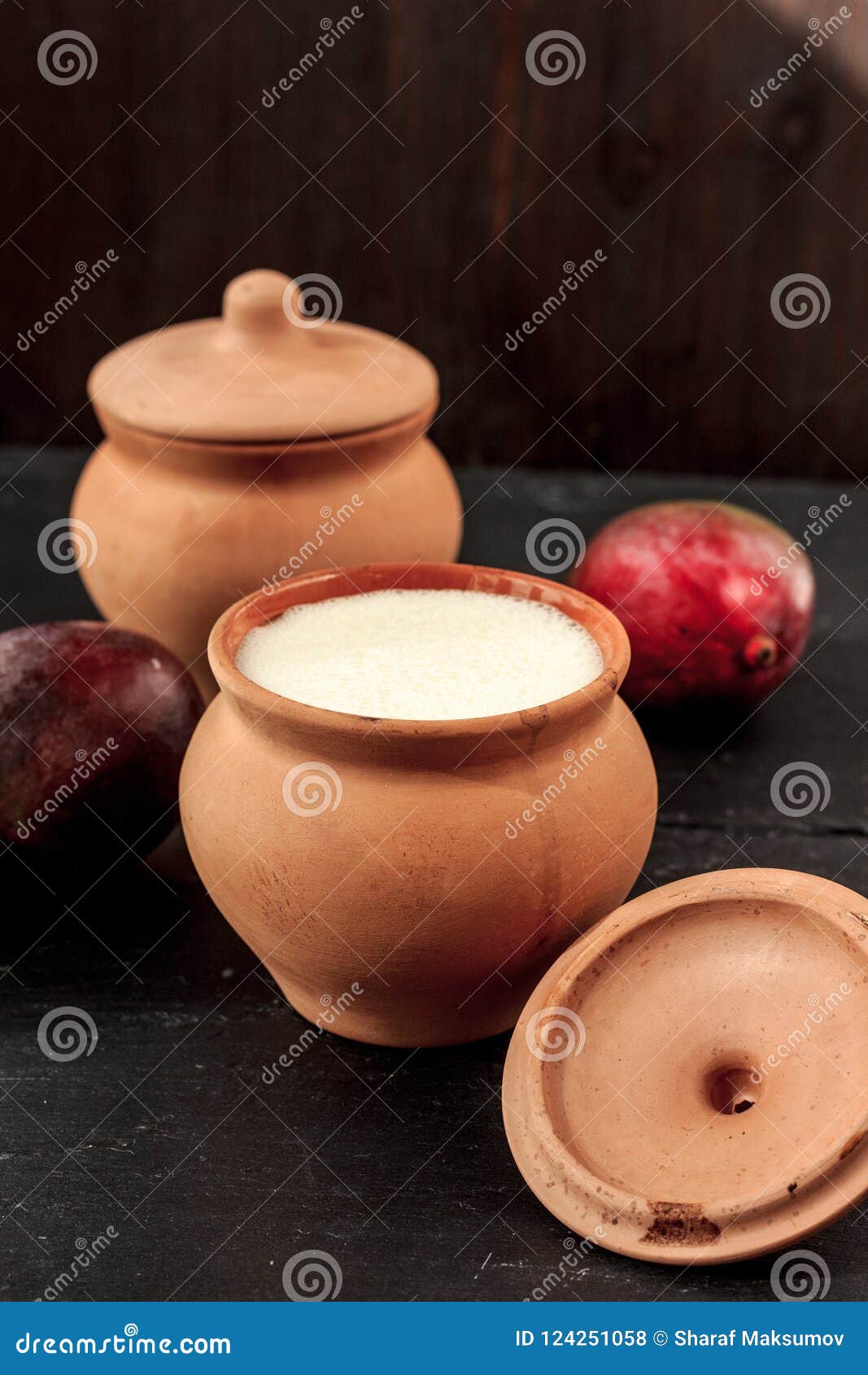 Fresh Lassi in Traditional Indian Clay Pot. Stock Photo - Image of ...