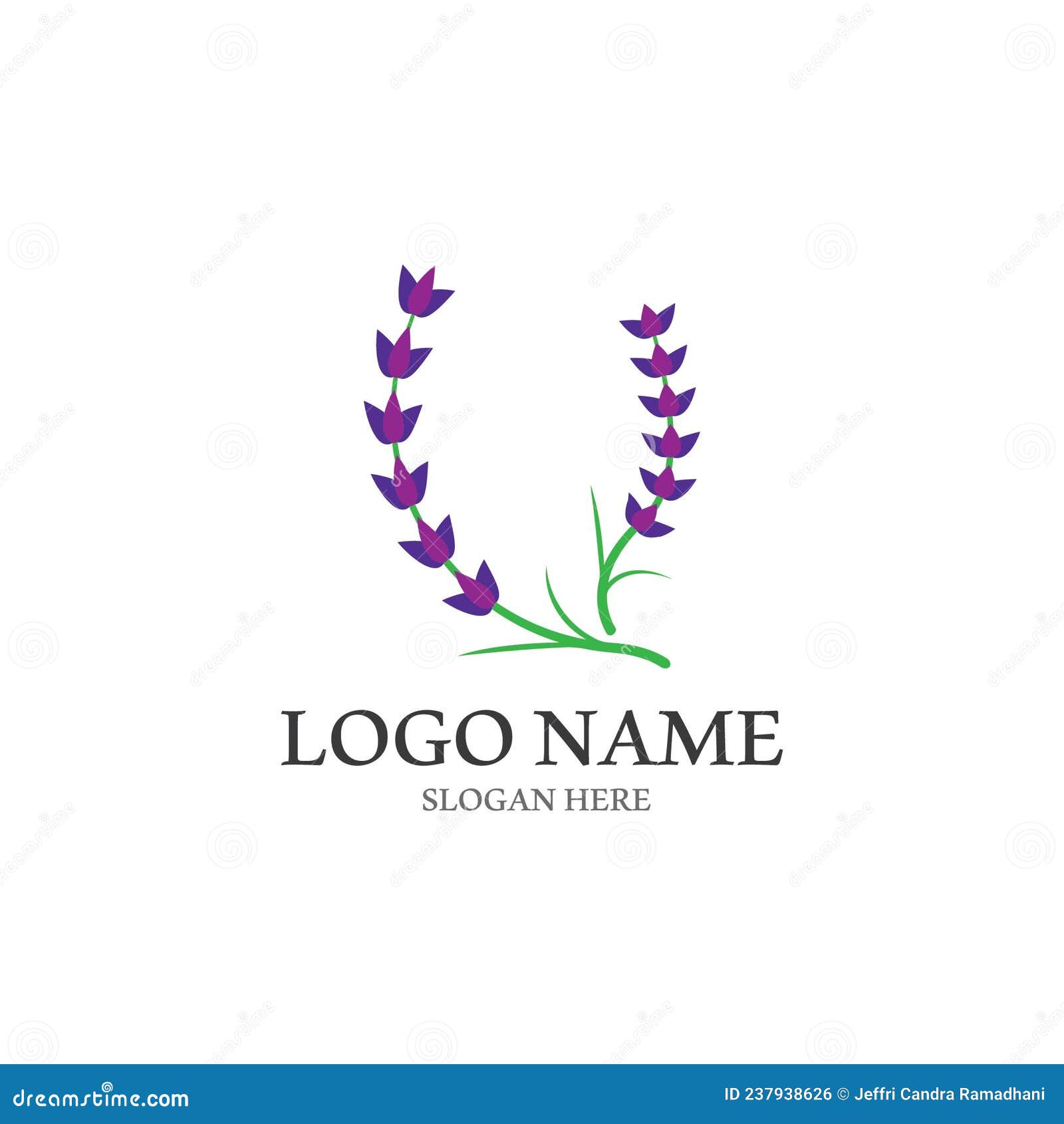 Fresh Lavender Flower Logo Vector Stock Vector - Illustration of logo ...