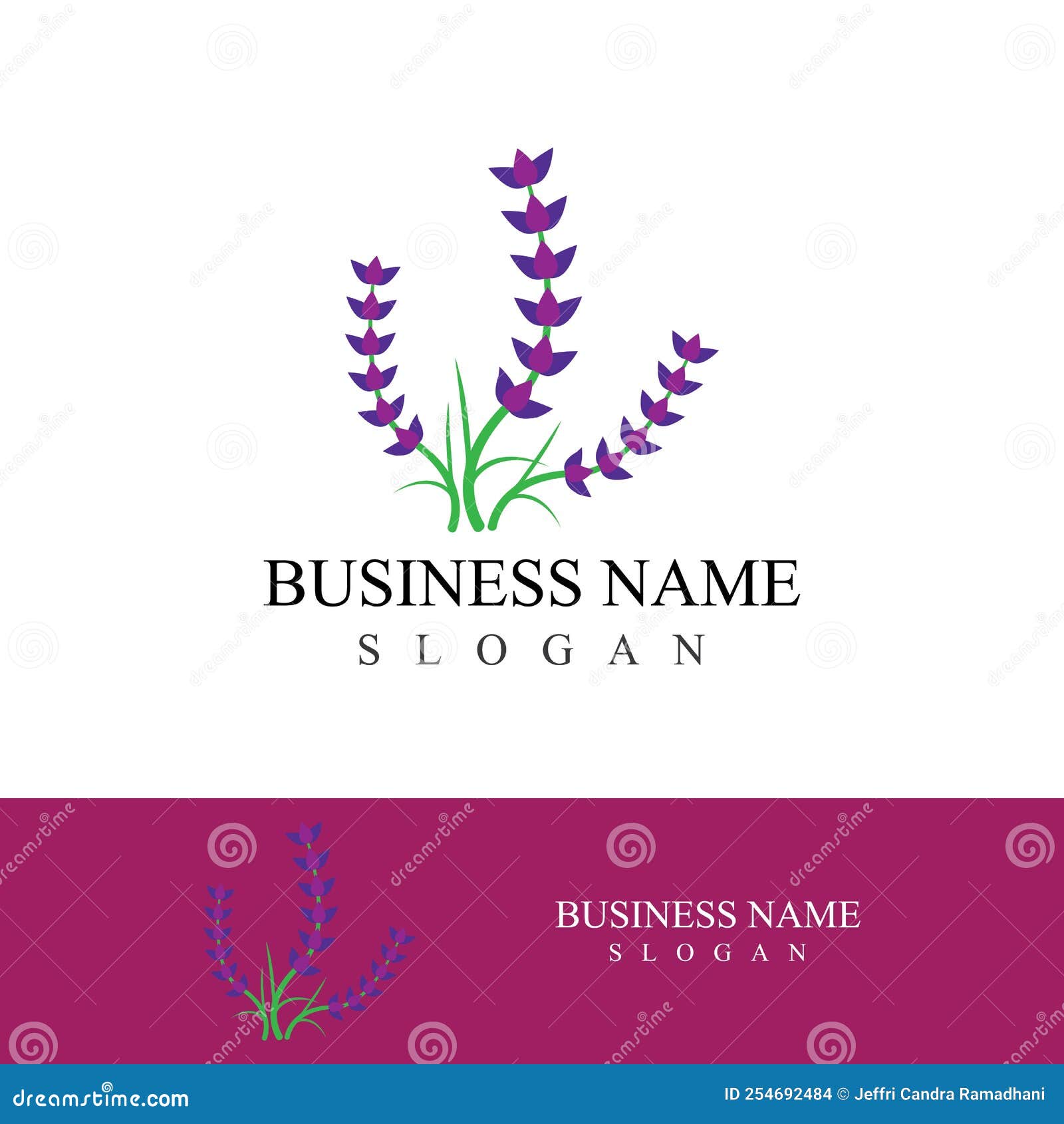 Fresh Lavender Flower Logo Vector Stock Vector - Illustration of vector ...