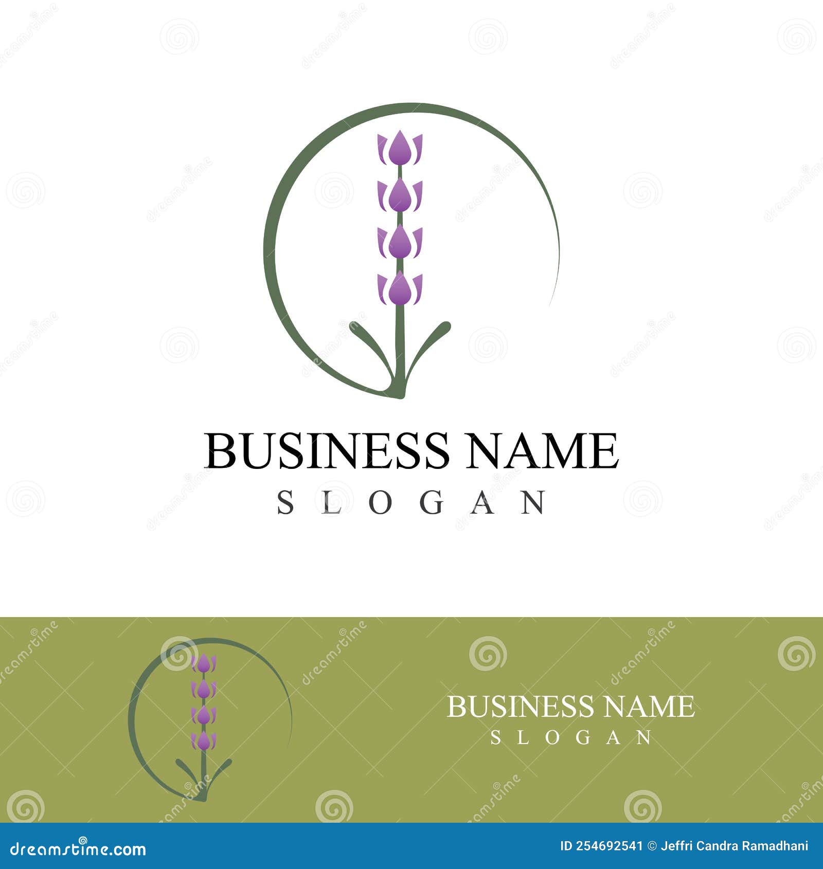 Fresh Lavender Flower Logo Vector Stock Vector - Illustration of icon ...