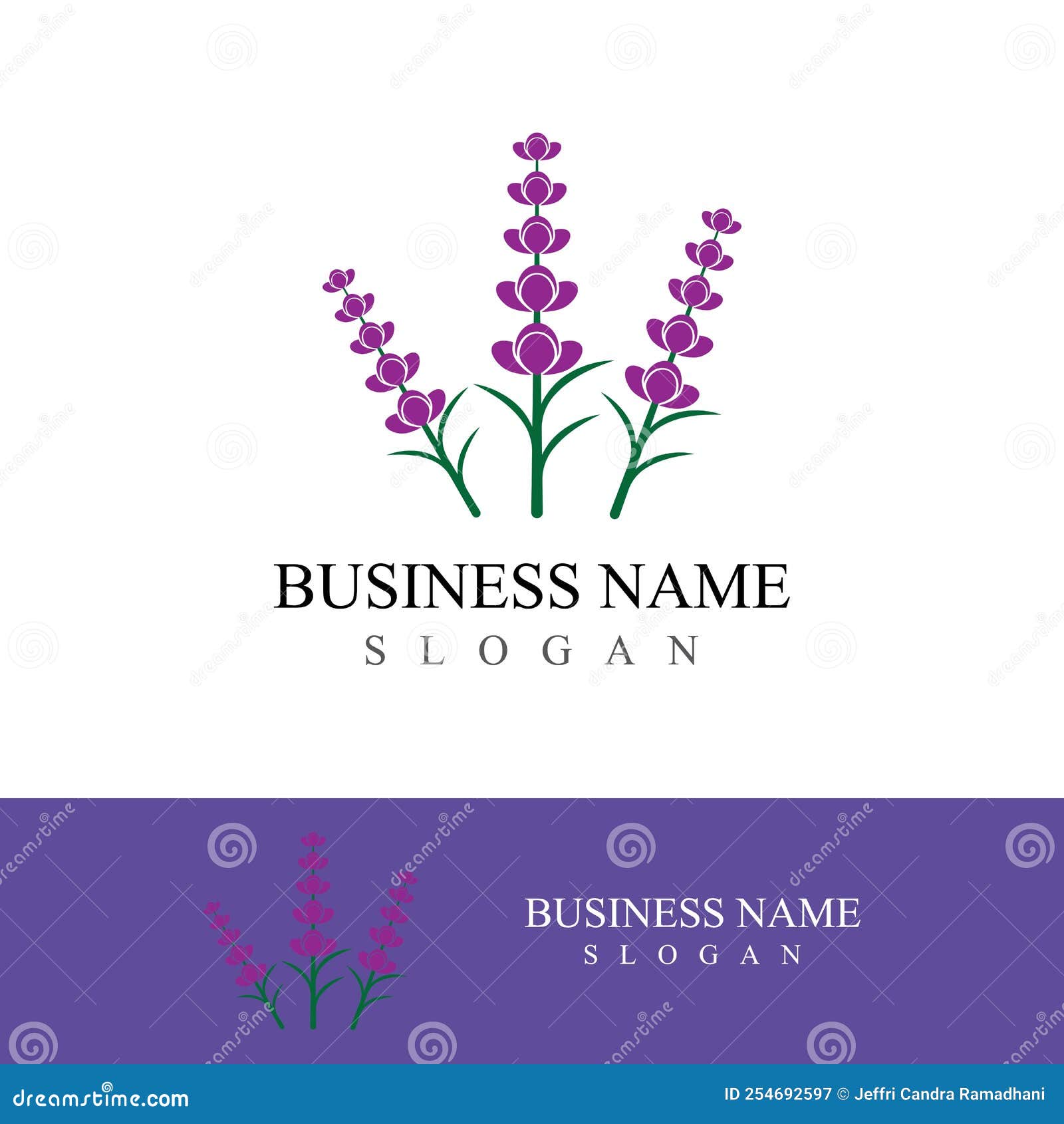 Fresh Lavender Flower Logo Vector Stock Vector - Illustration of ...