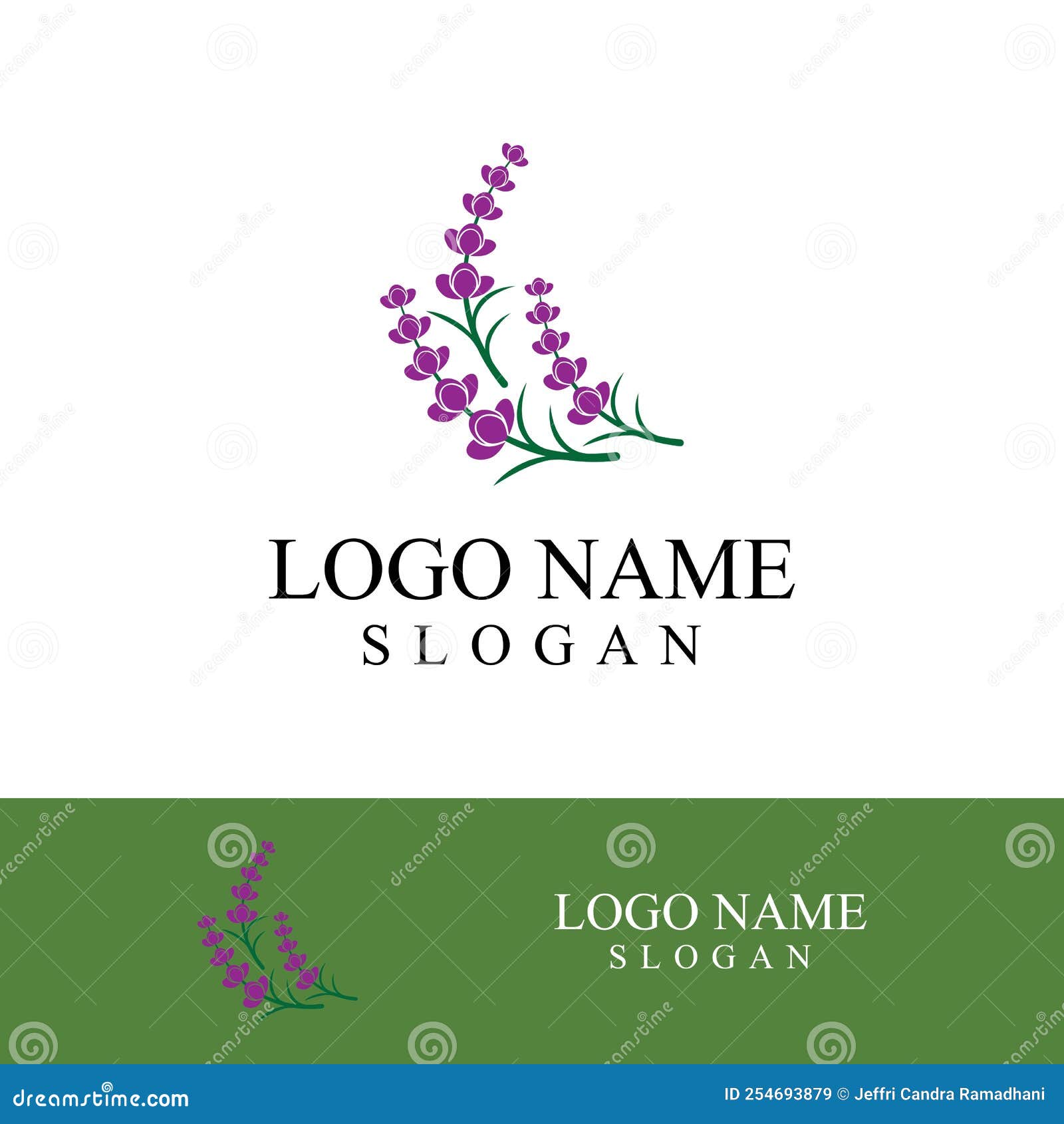 Fresh Lavender Flower Logo Vector Stock Vector - Illustration of ...