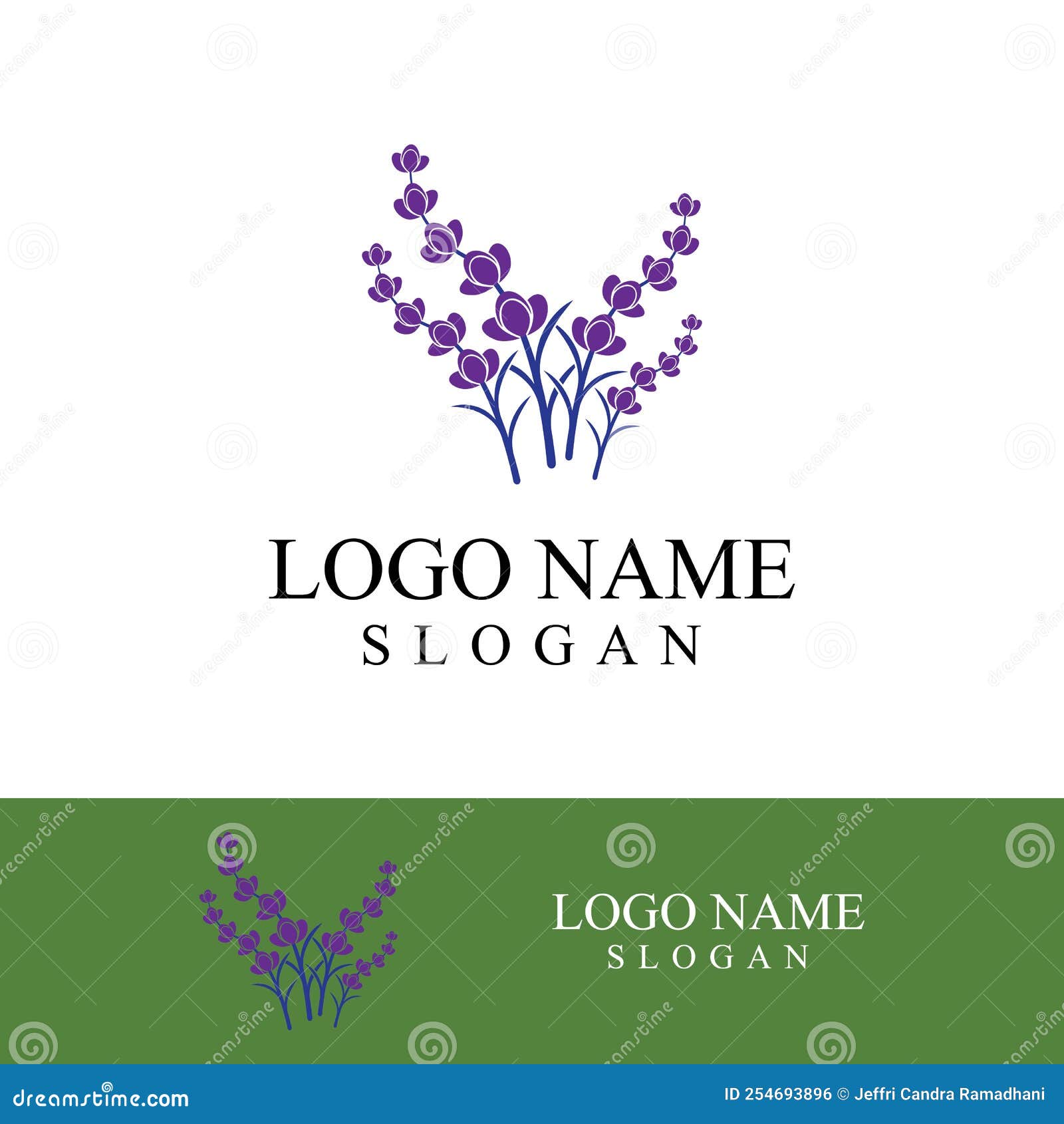 Fresh Lavender Flower Logo Vector Stock Vector - Illustration of plant ...
