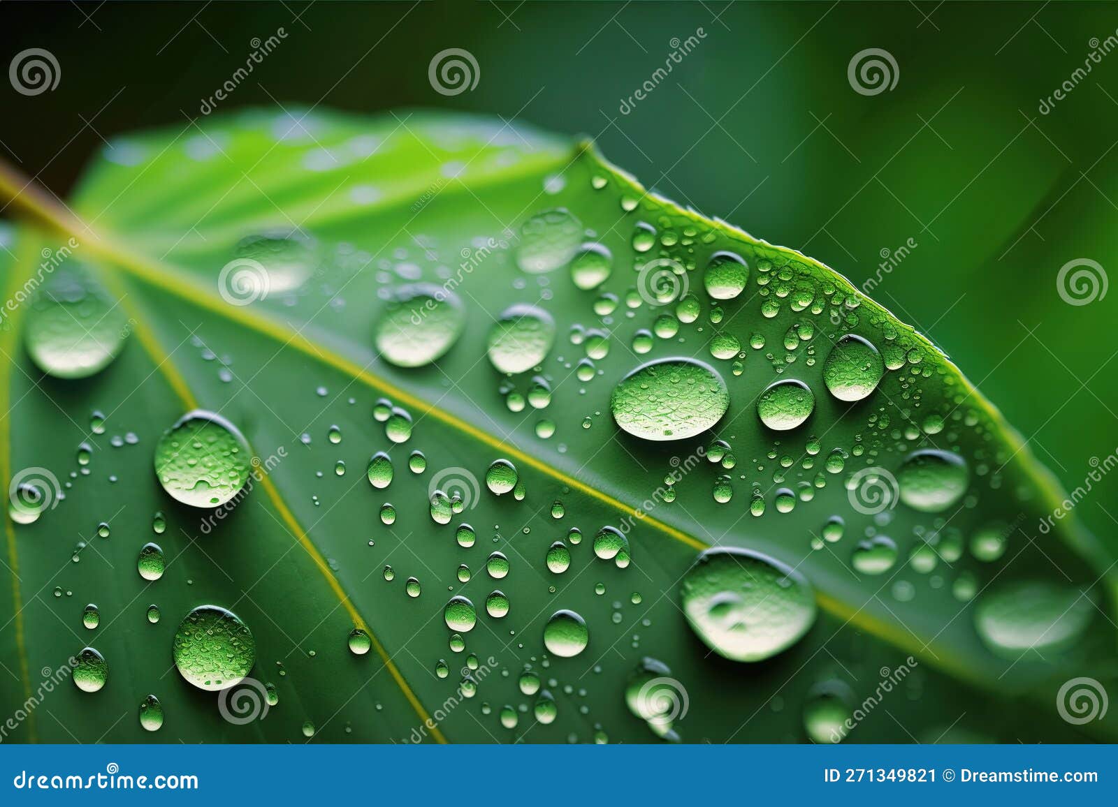 Fresh Leaves Moistened by Dew, Natural Background. Ai Generated Stock ...