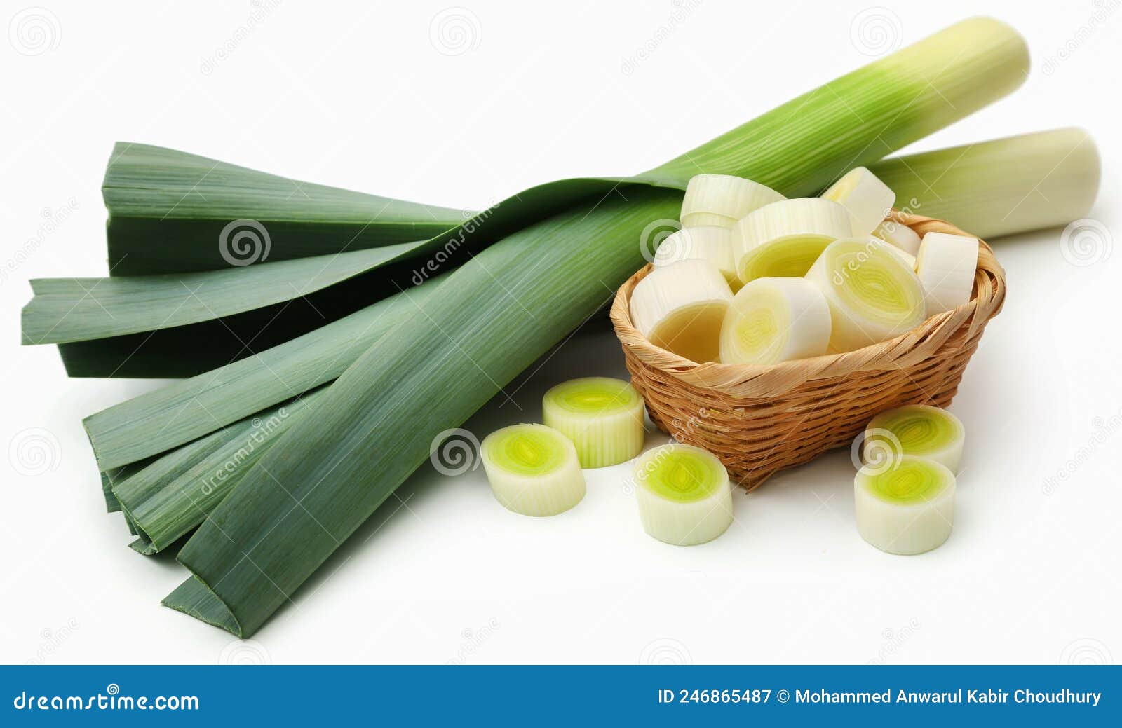 Fresh Leek Stems and Leaves Stock Image - Image of food, meal: 246865487