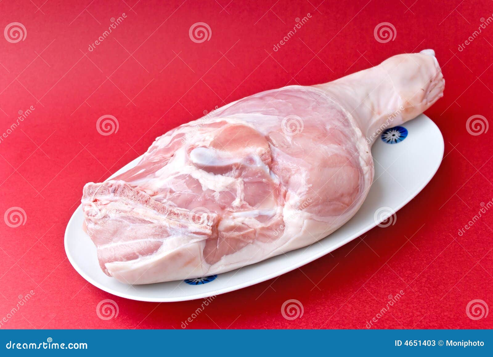 Fresh leg of sucking - pig stock image. Image of protein - 4651403