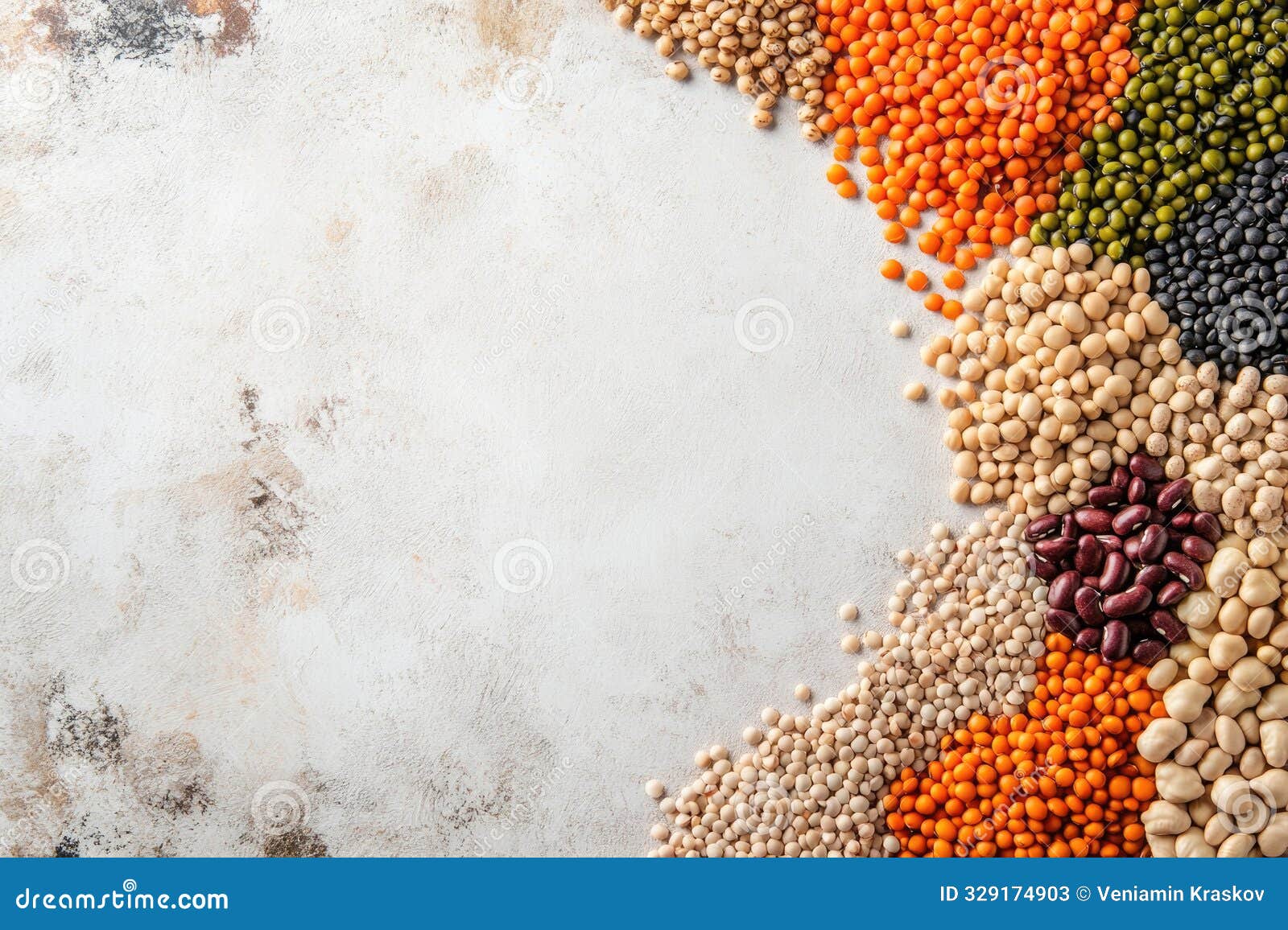 Fresh Legumes and Pulses with Blank Space Stock Image - Image of fresh ...