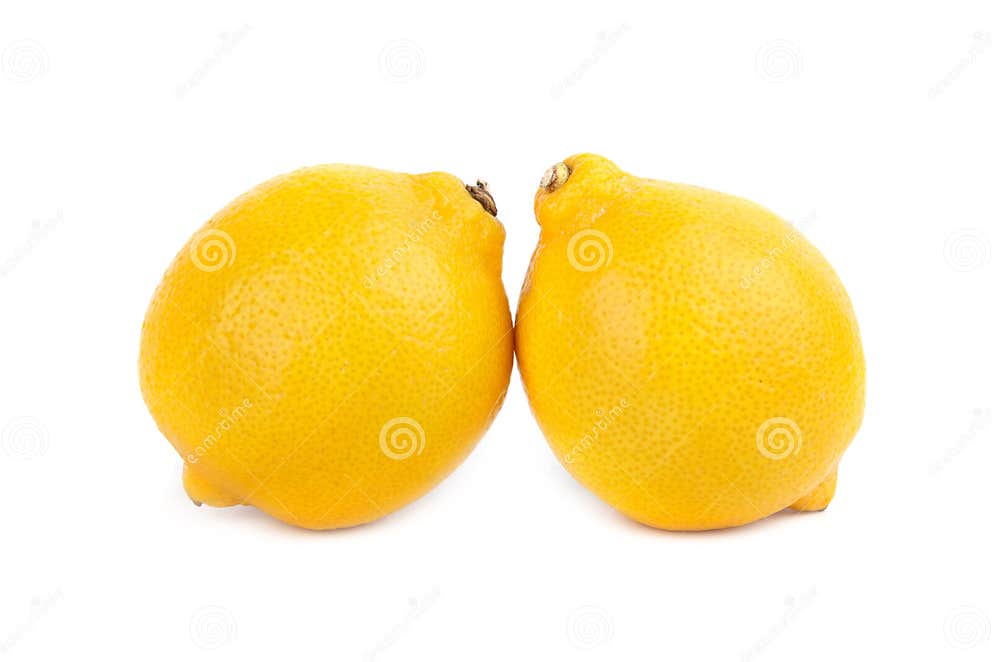 Fresh Lemon Isolated on White Stock Image - Image of fresh, white: 44089525