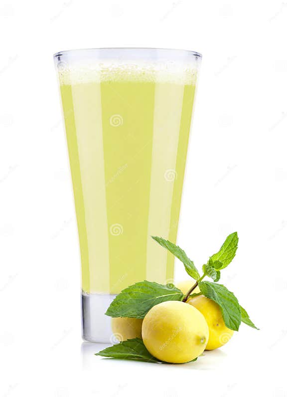 Fresh Lemon Juice stock photo. Image of isolated, leaf - 29022286