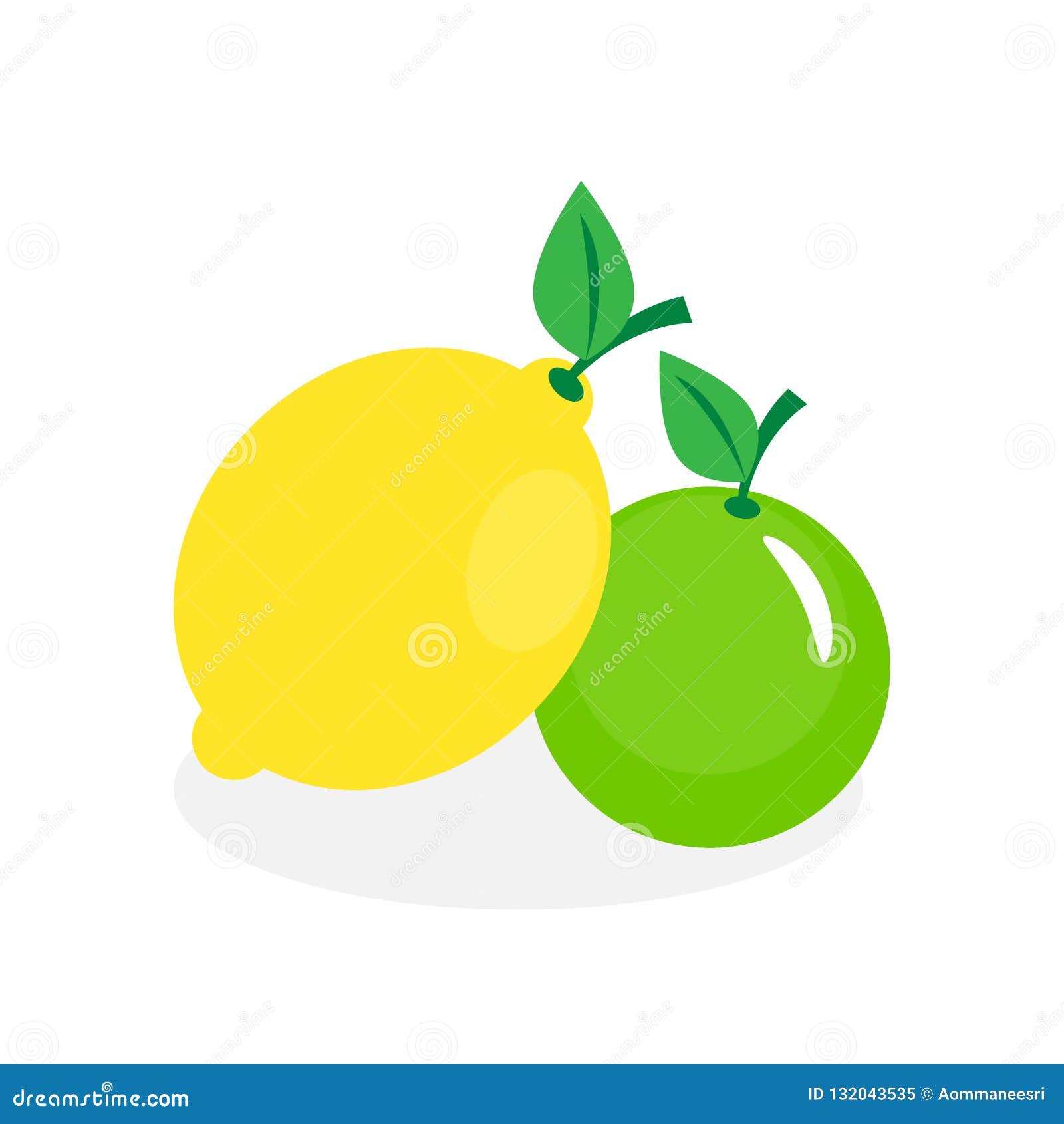 Lime Leaves Cartoon Vector 79375263