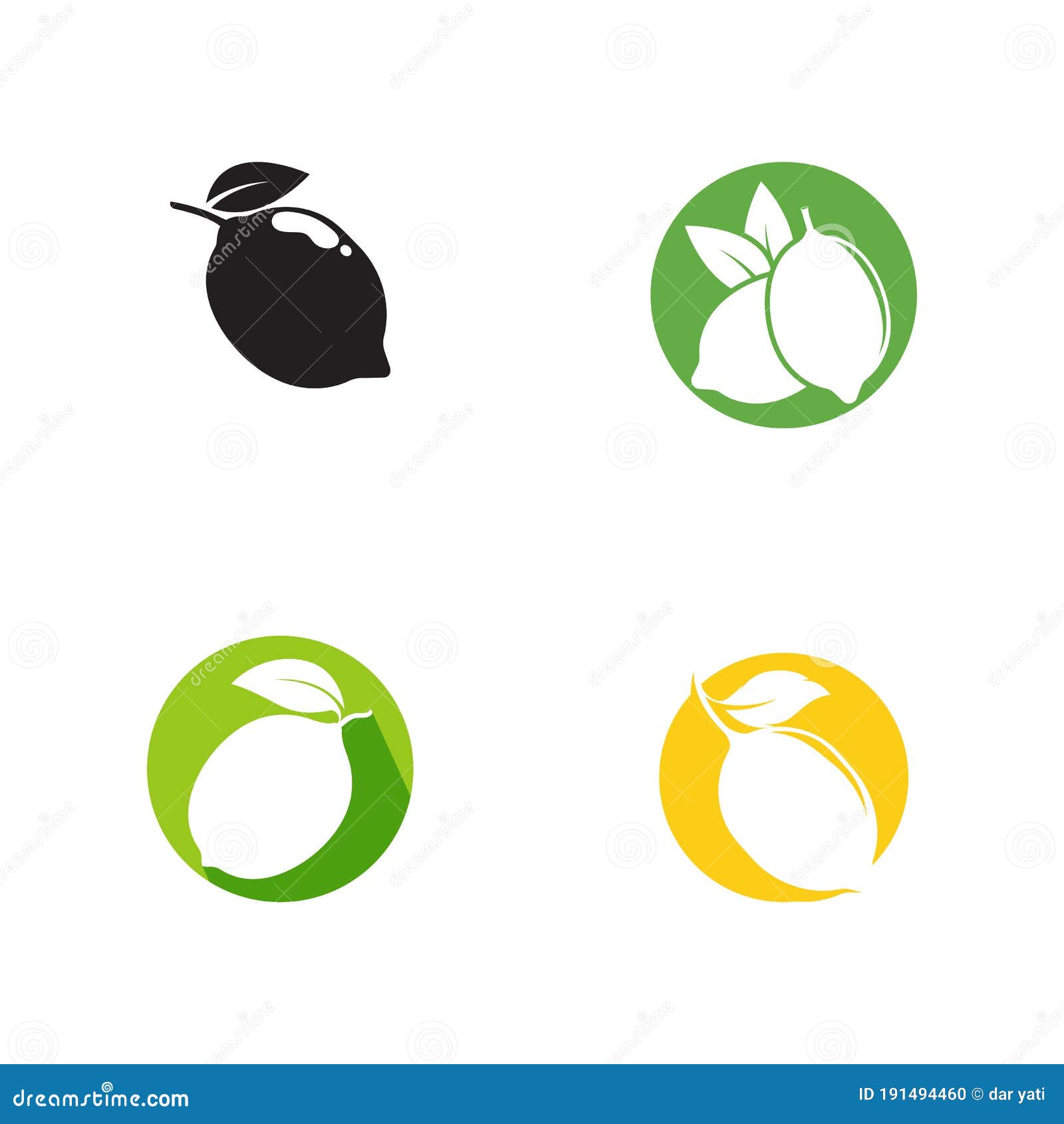 Fresh Lemon Lime Logo Vector Template Stock Vector - Illustration of ...