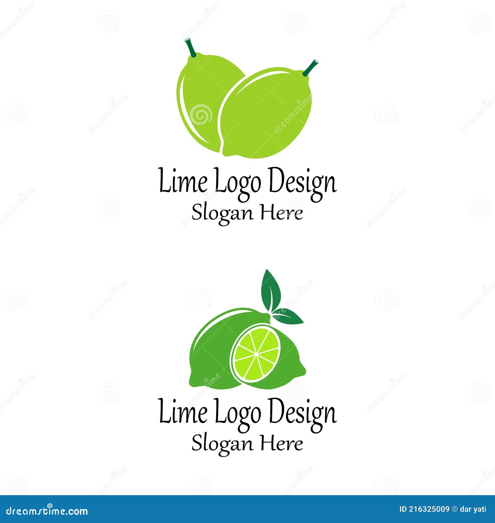 Fresh Lemon Lime Logo Vector Template Icon Stock Vector - Illustration ...