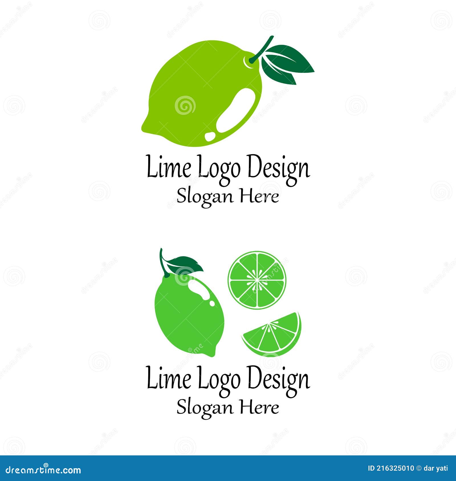 Fresh Lemon Lime Logo Vector Template Icon Stock Vector - Illustration ...