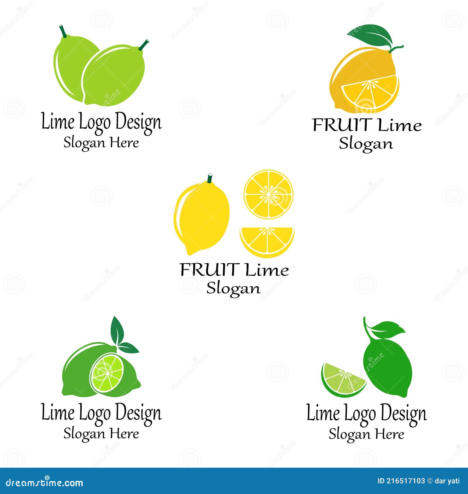 Fresh Lemon Lime Logo Vector Template Icon Stock Vector - Illustration ...