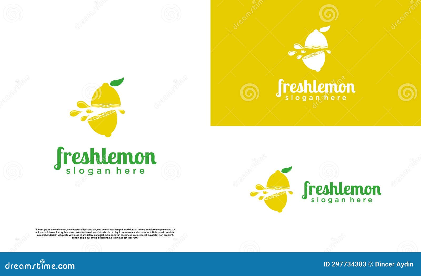 Fresh Lemon Logo Design Graphic Element, Lemon Logo Icon, Sliced Lemon ...