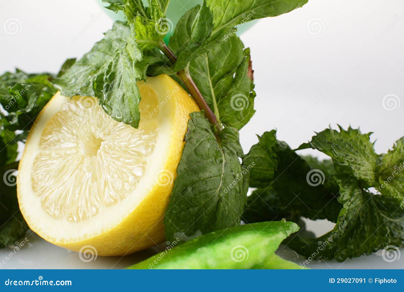 Fresh lemon with mint stock image. Image of luxury, gourmet - 29027091
