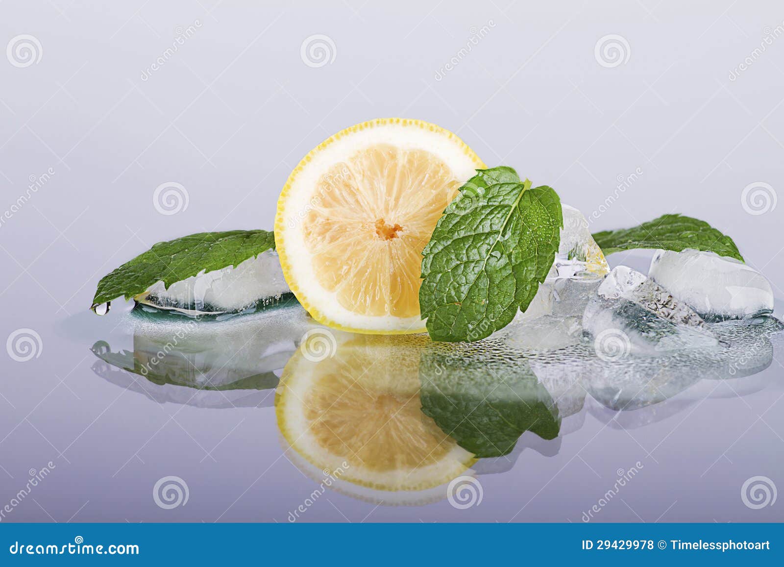 Fresh lemon with mint. stock photo. Image of cold, healthy - 29429978