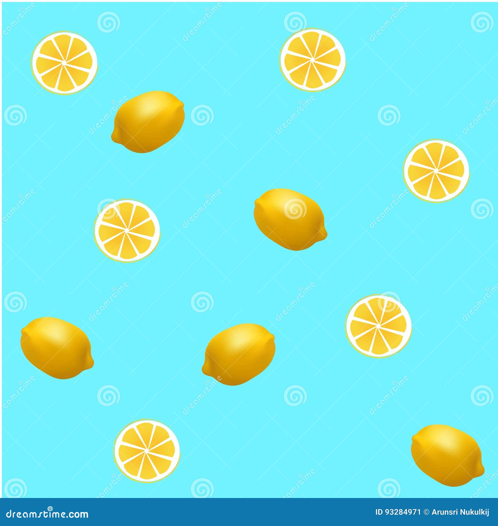 Fresh lemon pattern stock vector. Illustration of pattern - 93284971