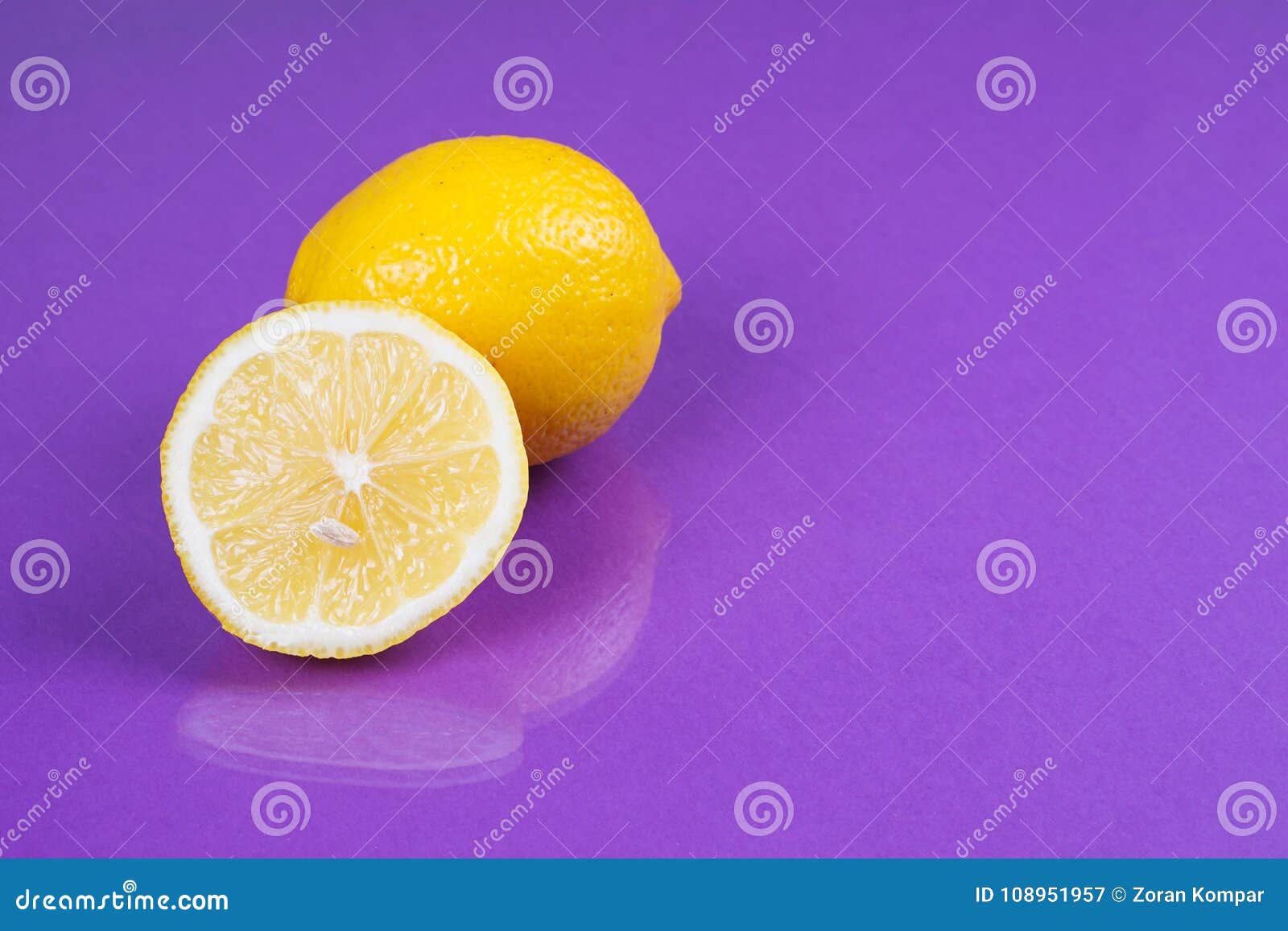 Lemon on purple background stock image. Image of macro - 108951957