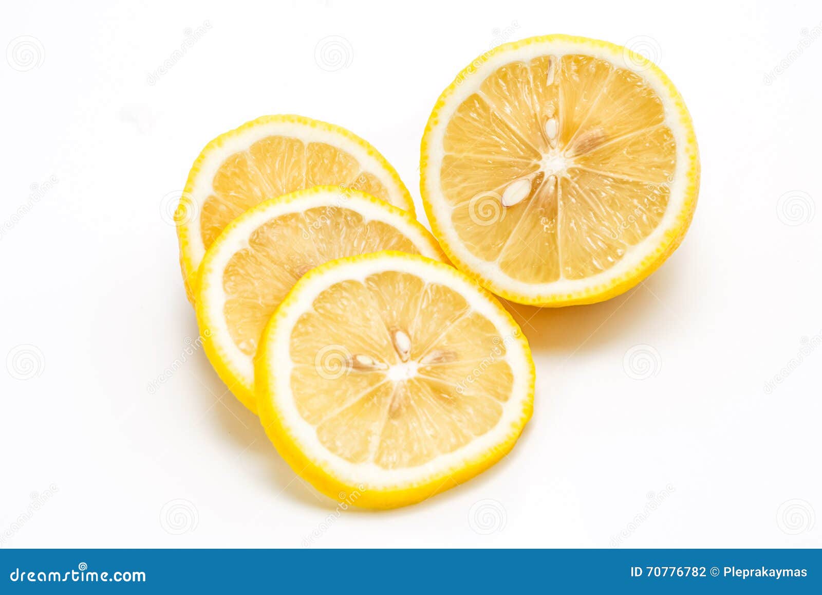 Fresh Lemon with Slice ,isolated Stock Photo - Image of citrus, fresh ...