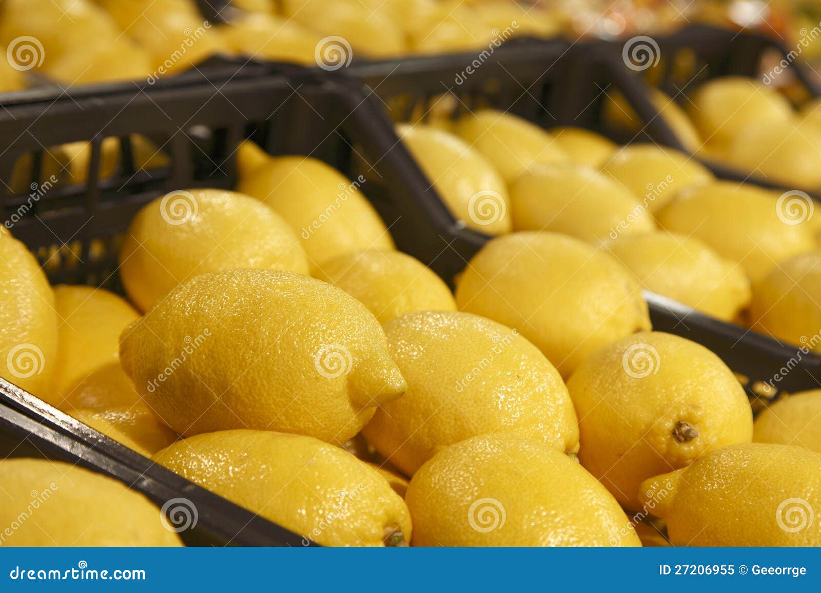 Fresh Lemon in the Supermarket Stock Image - Image of fruit, groceries ...