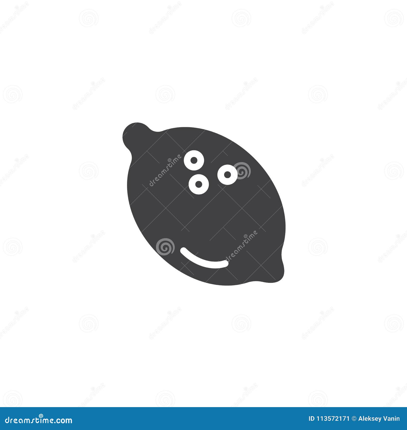 Fresh lemon vector icon stock vector. Illustration of simple - 113572171