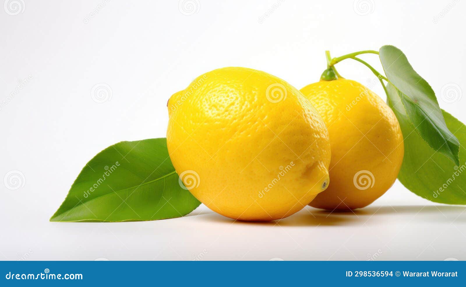 A Fresh Lemon on a White Background Stock Photo - Image of yellow ...