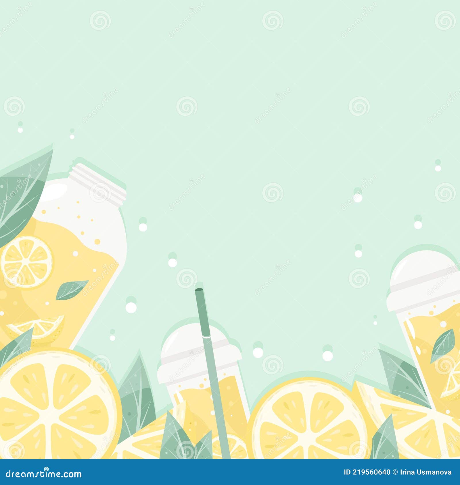 Fresh Lemonade Banner With Yellow Lemon Fruit Slice And Drops