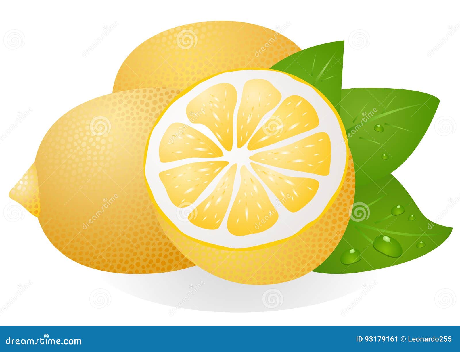 Fresh Lemons Background Cartoon Vector | CartoonDealer.com #109912659