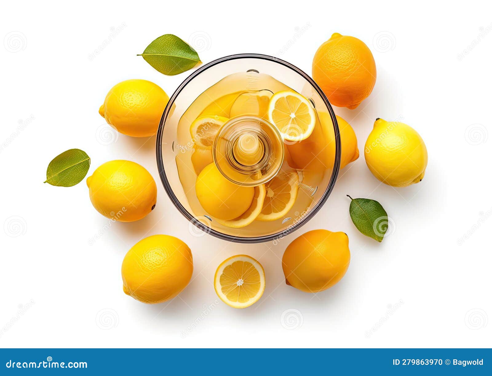 Fresh Lemons with Lemon Squeezer Generative AI Illustration Stock ...