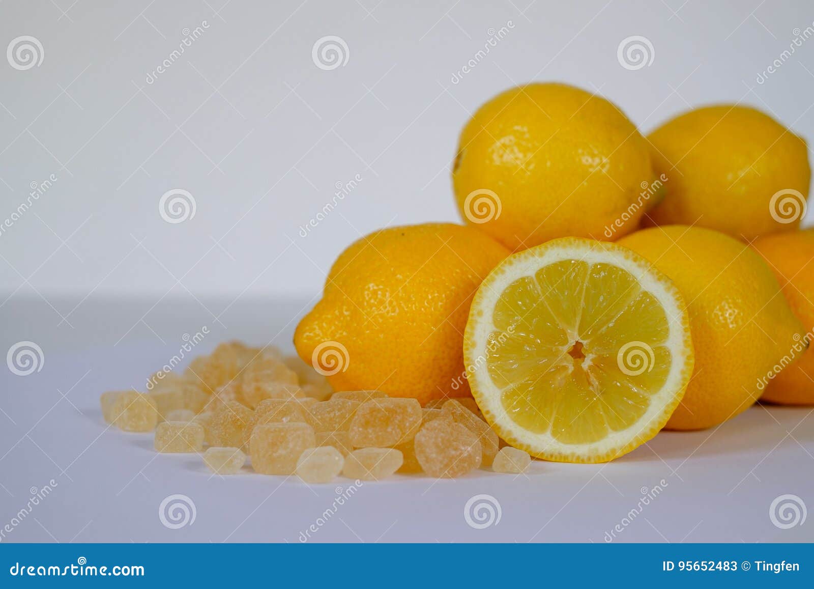 Fresh Lemons with Sugar Canes Stock Image - Image of lemon, juicy: 95652483