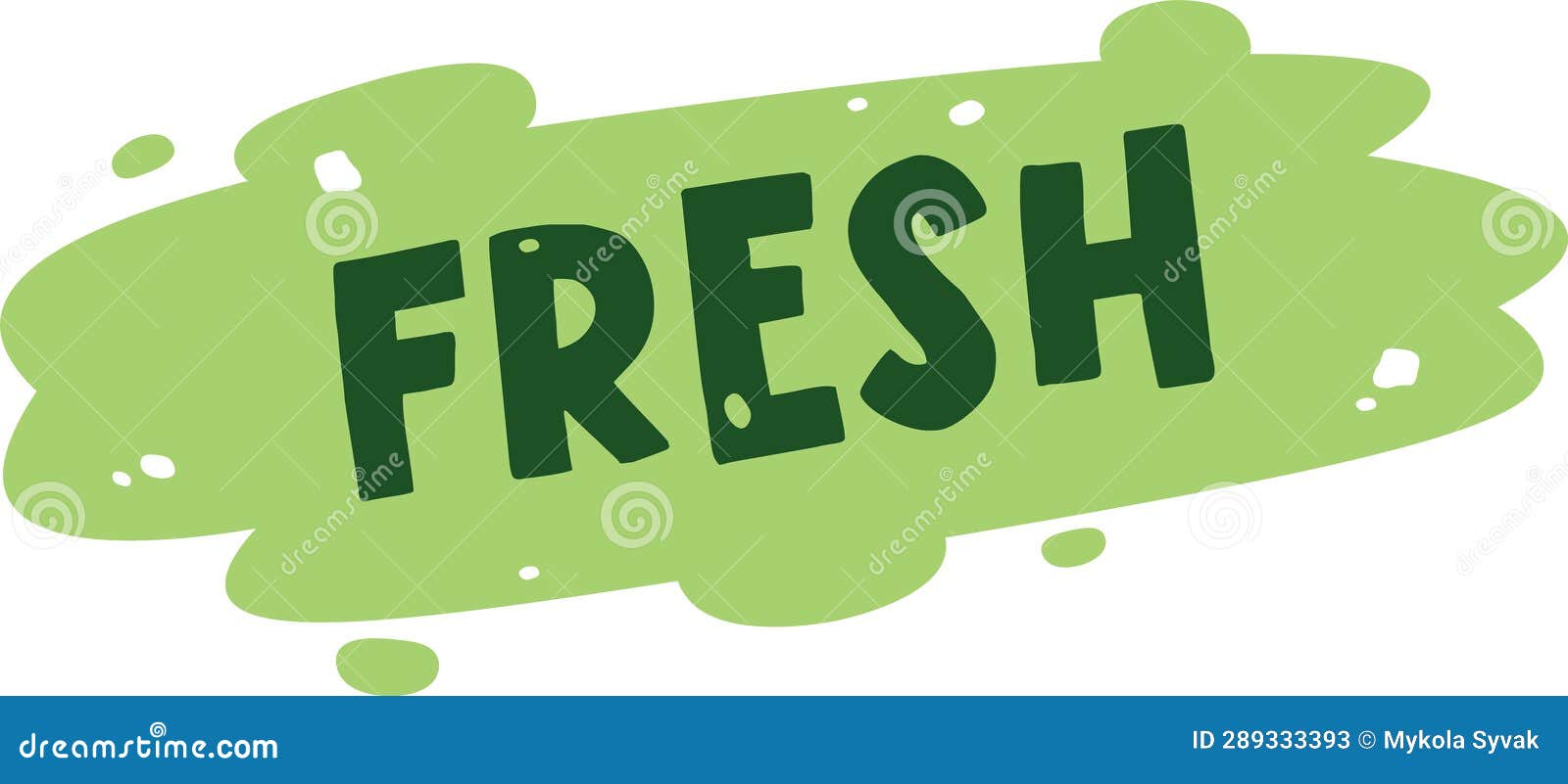 Fresh Lettering Banner stock vector. Illustration of icon - 289333393