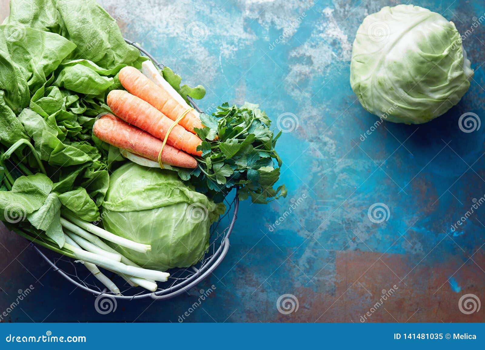 Lettuce And Red Cabbage On A Patch Stock Image | CartoonDealer.com ...