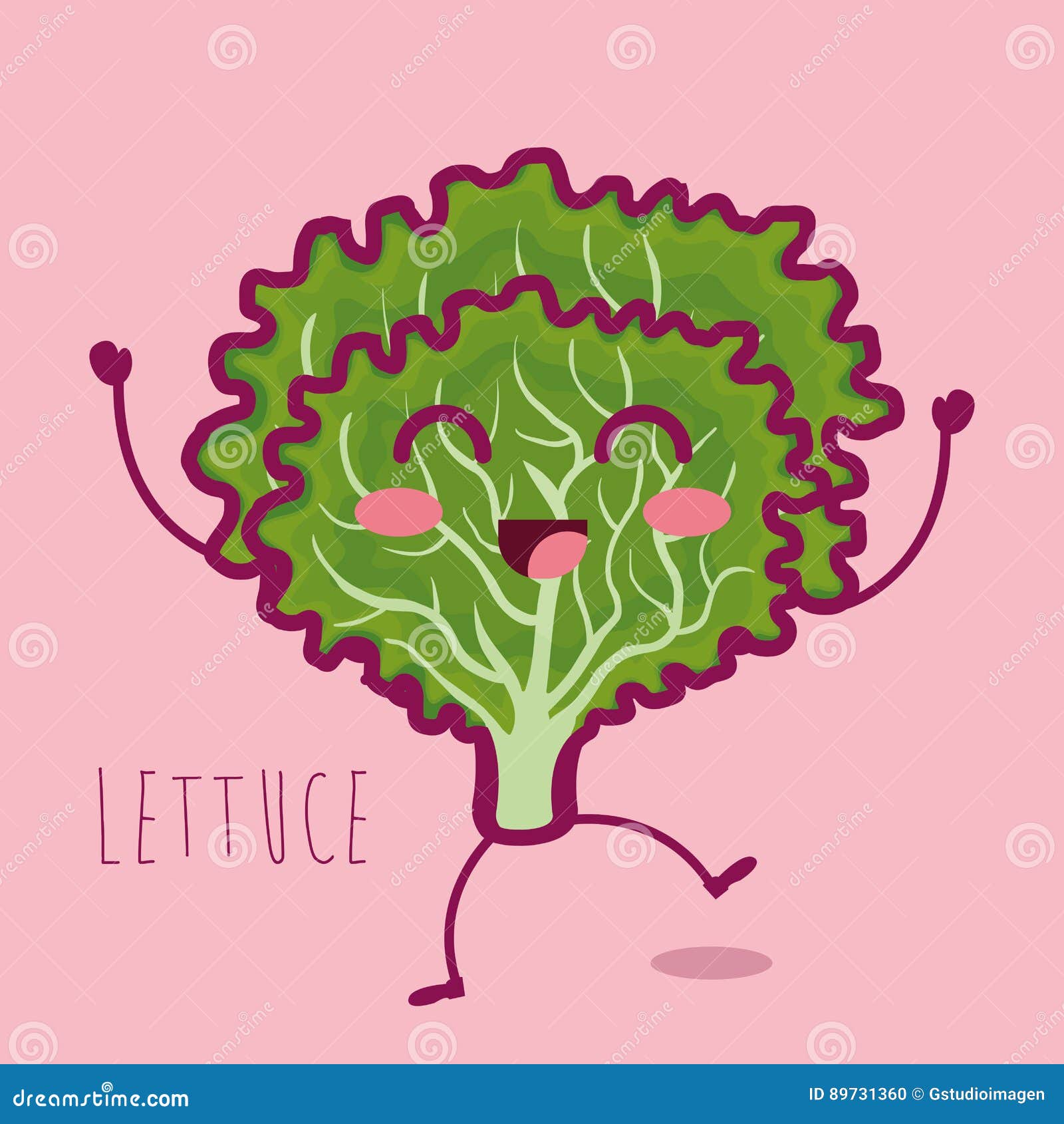 Lettuce Vegetable Logo. Round Linear Of Lettuce Vector Illustration ...
