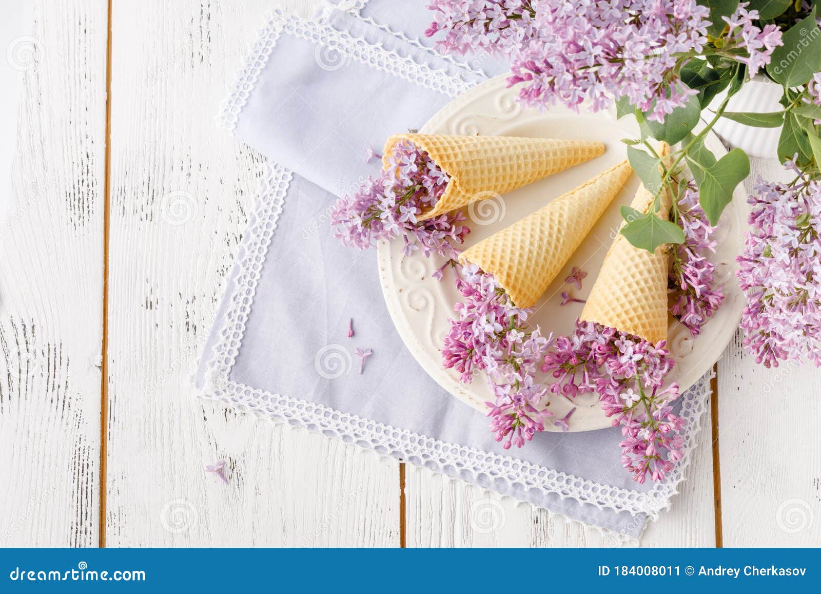 Fresh Lilac on Wooden Table Romantic Scene Stock Image - Image of bloom ...