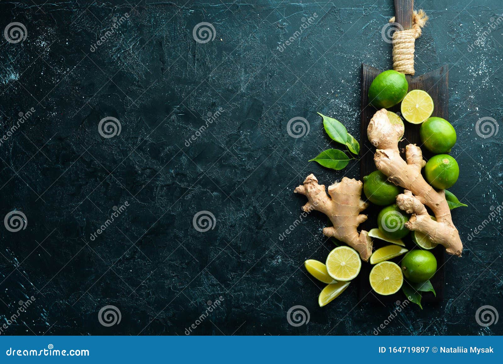 Fresh Lime and Ginger Root. Vitamins Stock Image - Image of bottle ...