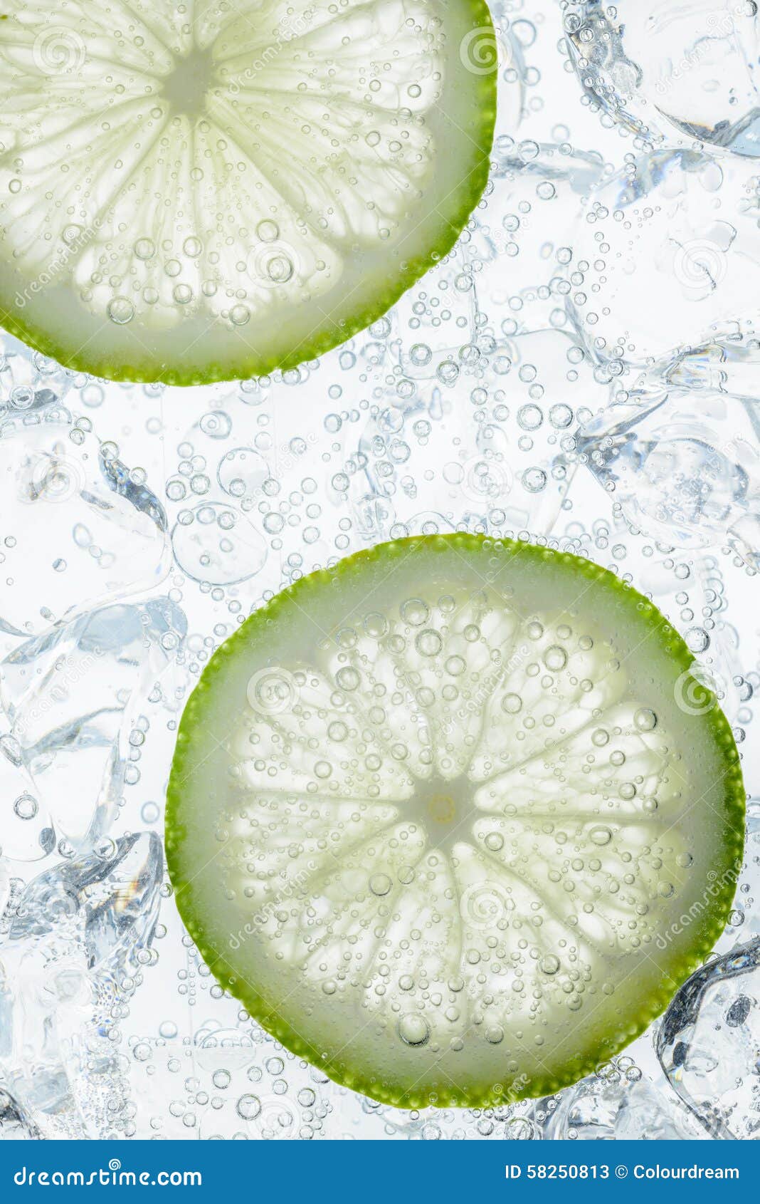 Fresh lime and ice cubes stock image. Image of liquid - 58250813