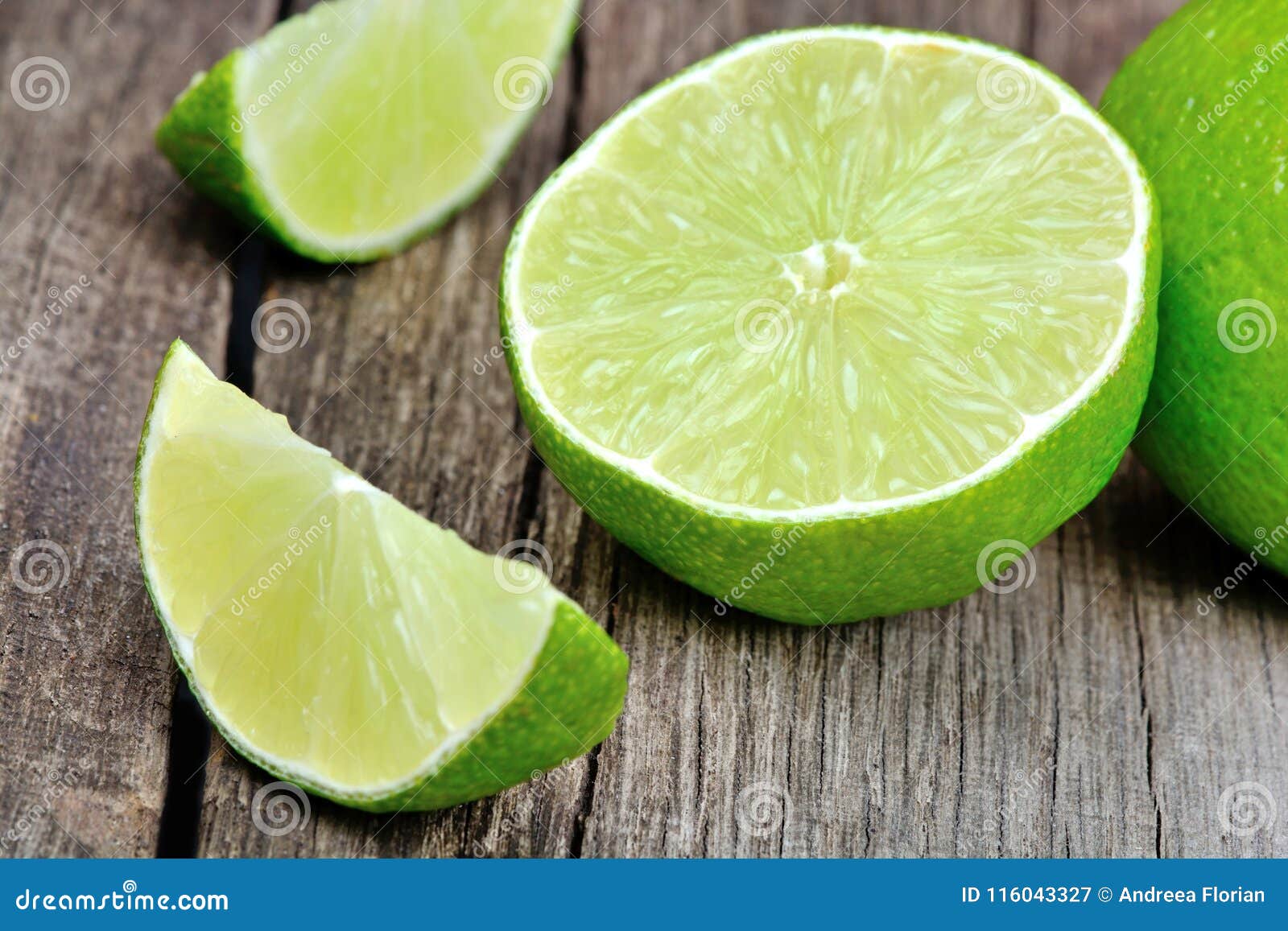 Fresh Lime on Rustic Wood Table Stock Image - Image of healthy, tasty ...