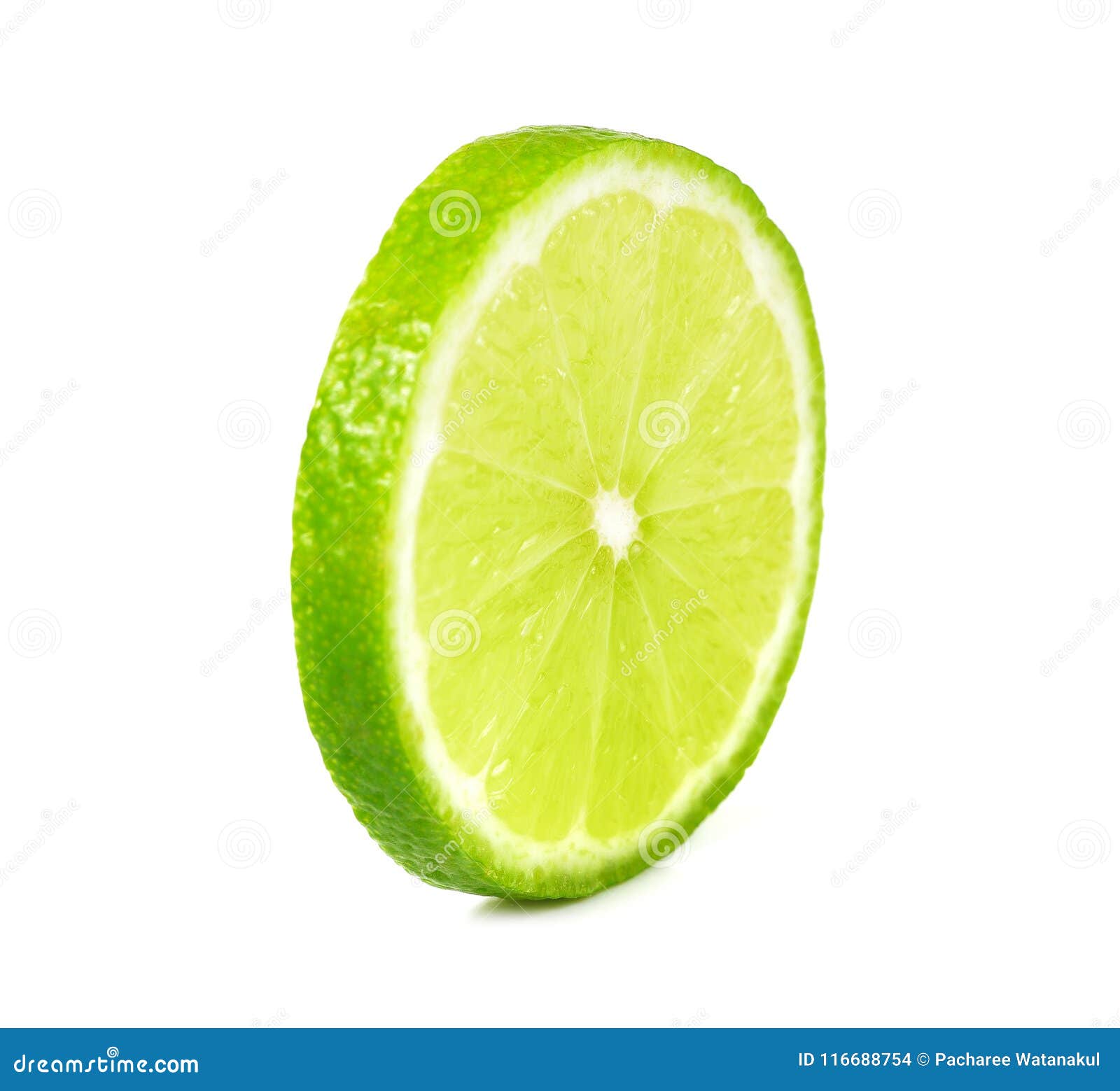 Fresh Lime Slice Isolated on White Stock Photo - Image of studio, lemon ...
