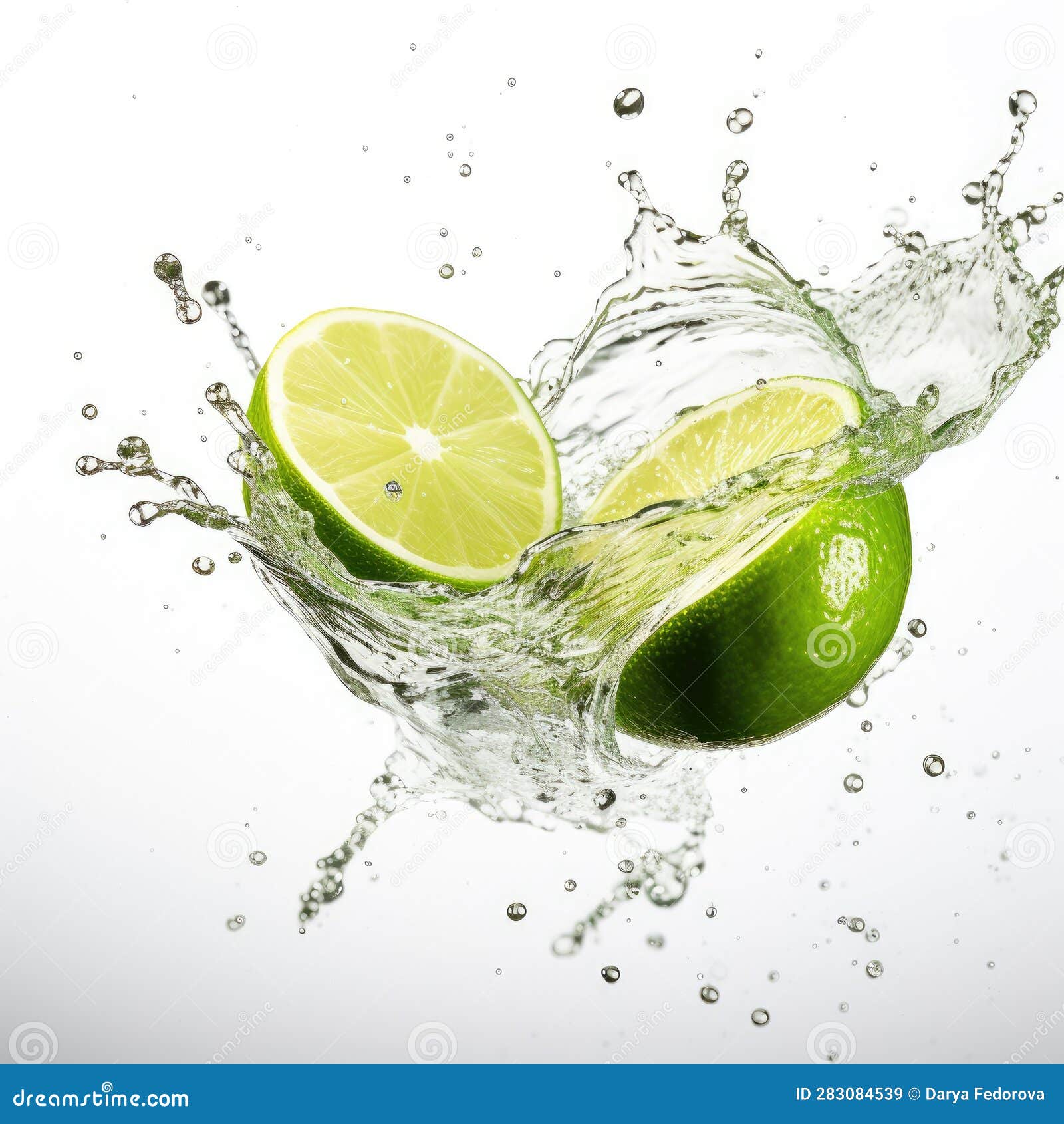 Fresh Lime in Water Splash on White Backround. Juicy Fruit Stock Image ...